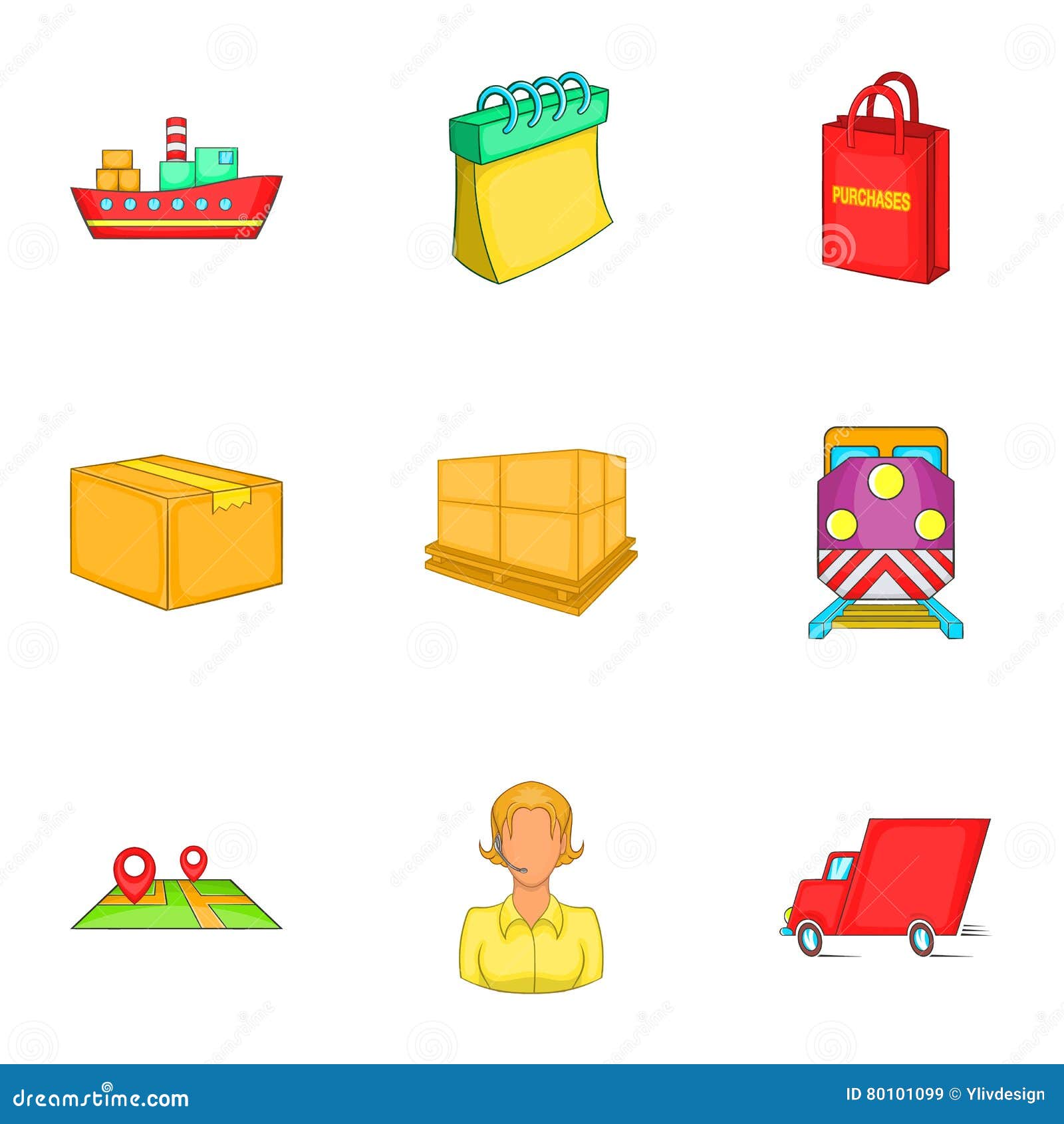 Transfer Icons Set, Cartoon Style Stock Vector - Illustration of design ...