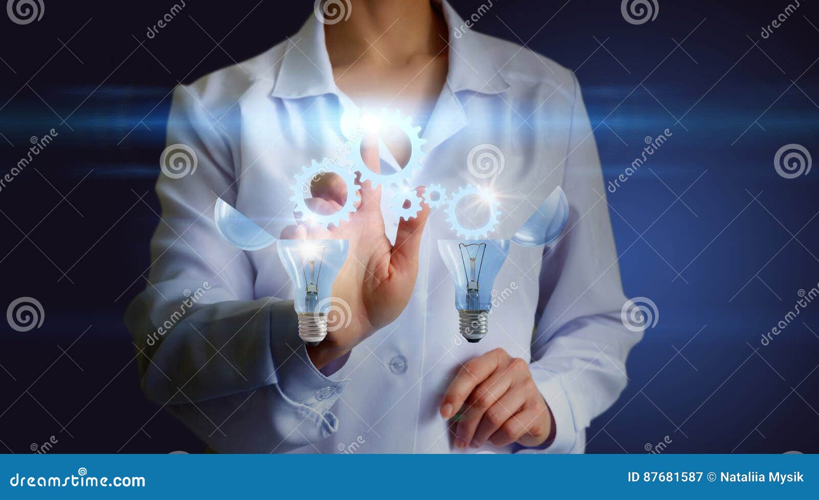 Transfer Ideas from One Place To Another. Stock Image - Image of ...