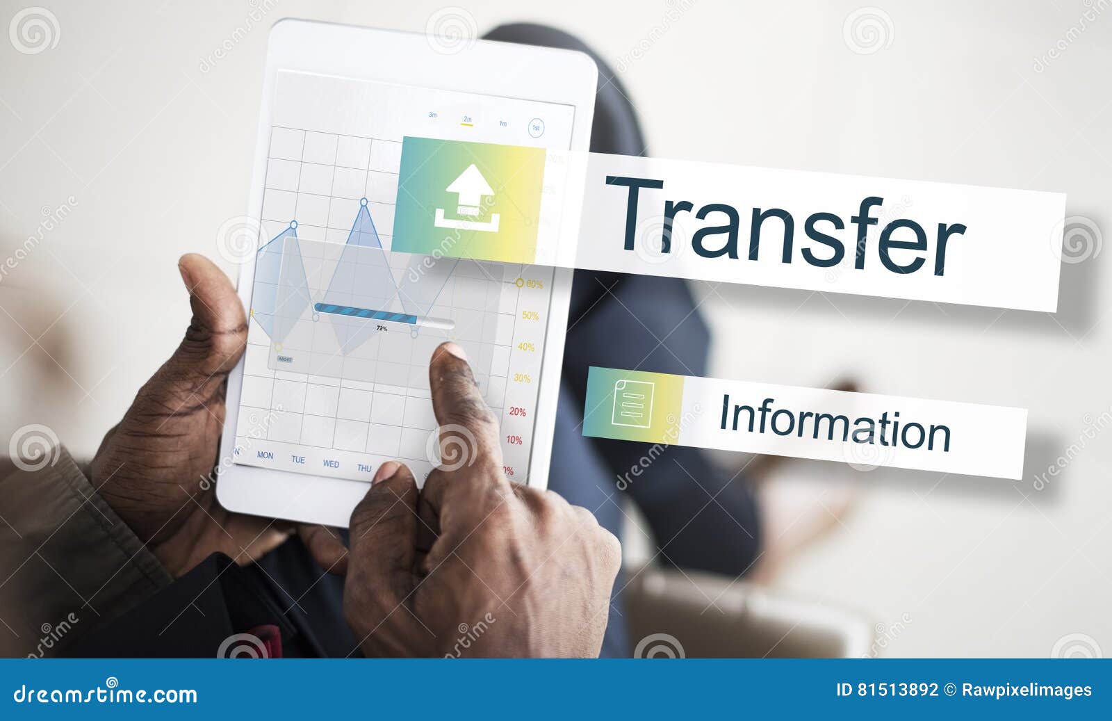 Transfer Information Internet Graph Concept Stock Photo - Image of ...
