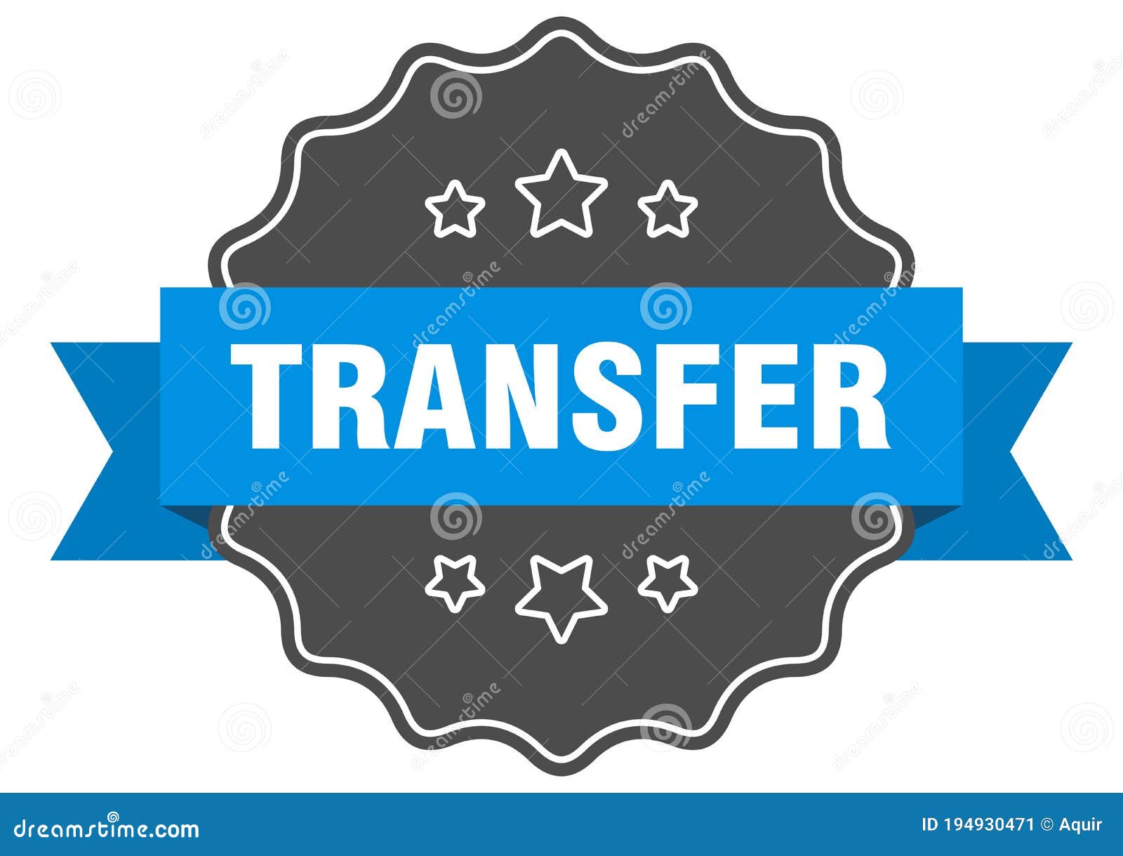 Transfer Label. Transfer Isolated Seal. Sticker. Sign Stock Vector ...