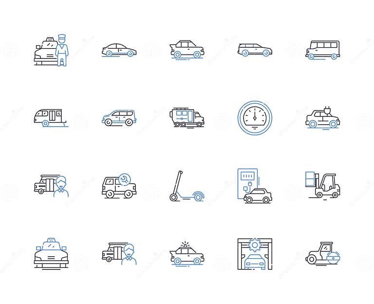 Transfer Line Icons Collection. Exchange, Shift, Movement, Conversion ...