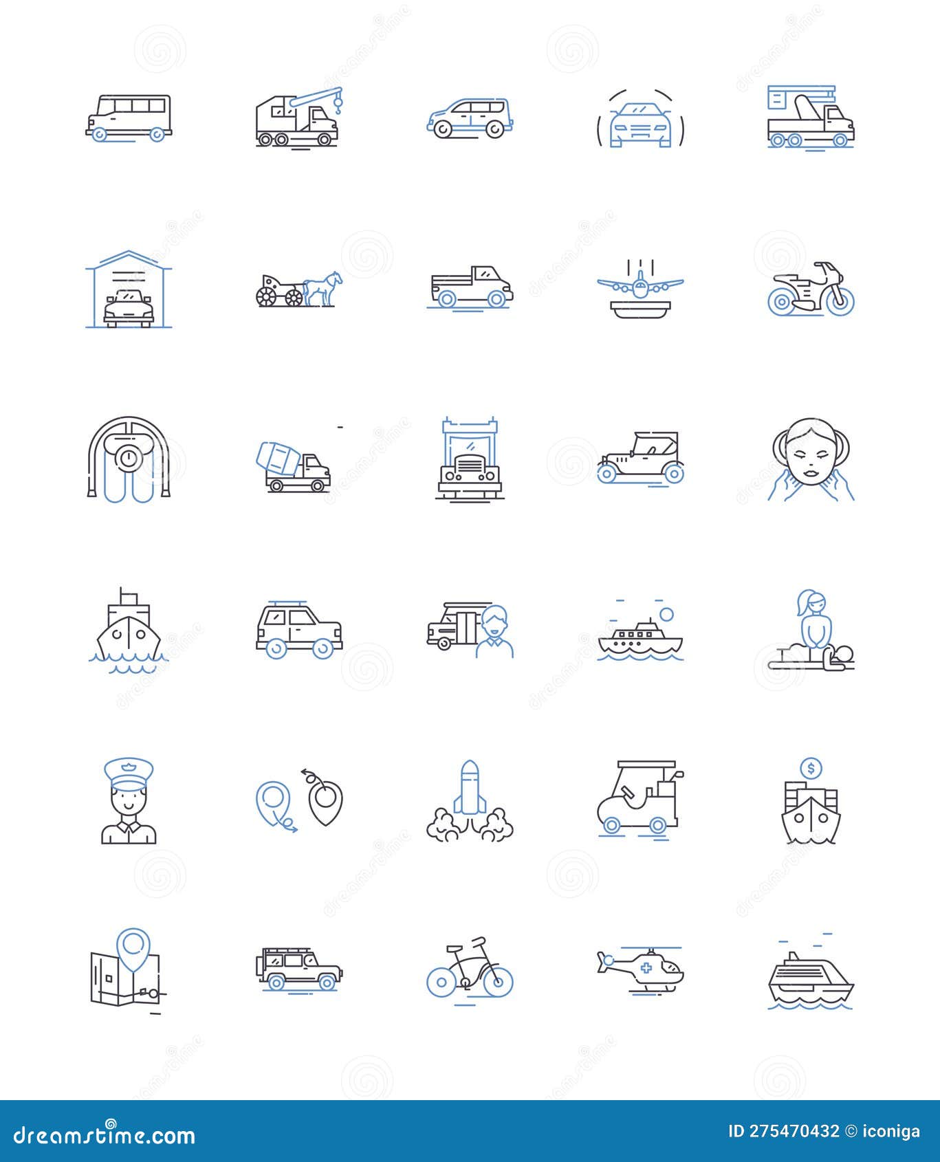Transfer Line Icons Collection. Transferability, Migration, Relocation ...