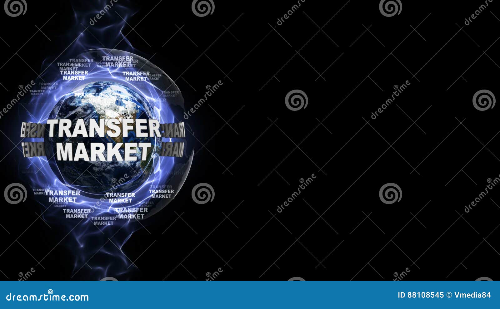 TRANSFER MARKET Text And Soccer Ball, Rendering, Graphics Background ...