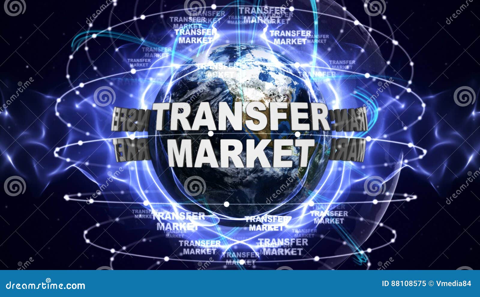 TRANSFER MARKET Text And Soccer Ball, Rendering, Graphics Background ...