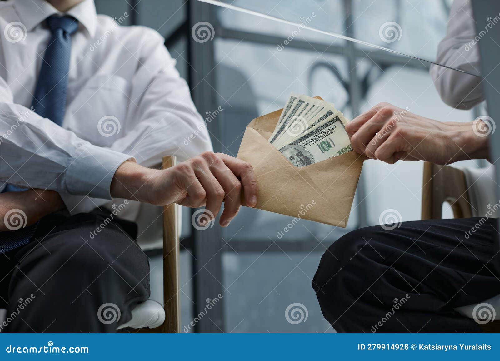 Transfer of Money in an Envelope in Men Stock Photo - Image of illegal ...
