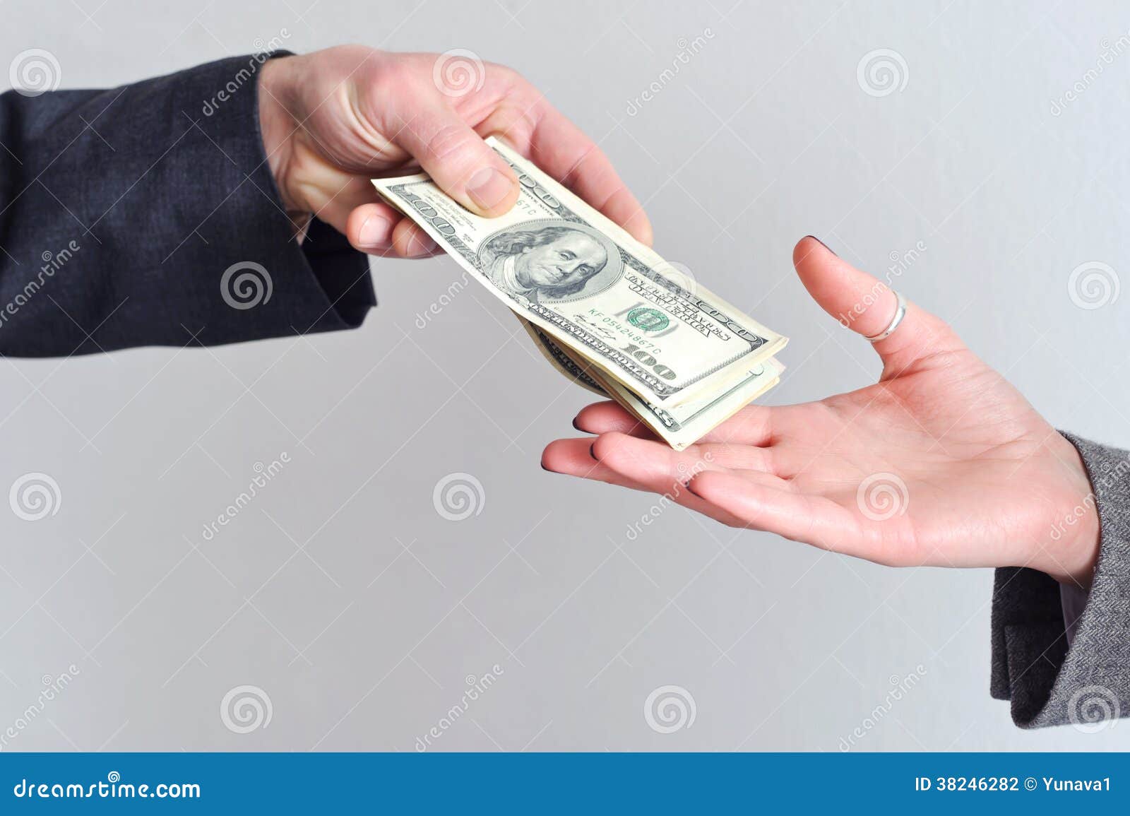 Transfer Money from Hand To Hand Stock Photo - Image of wealth ...