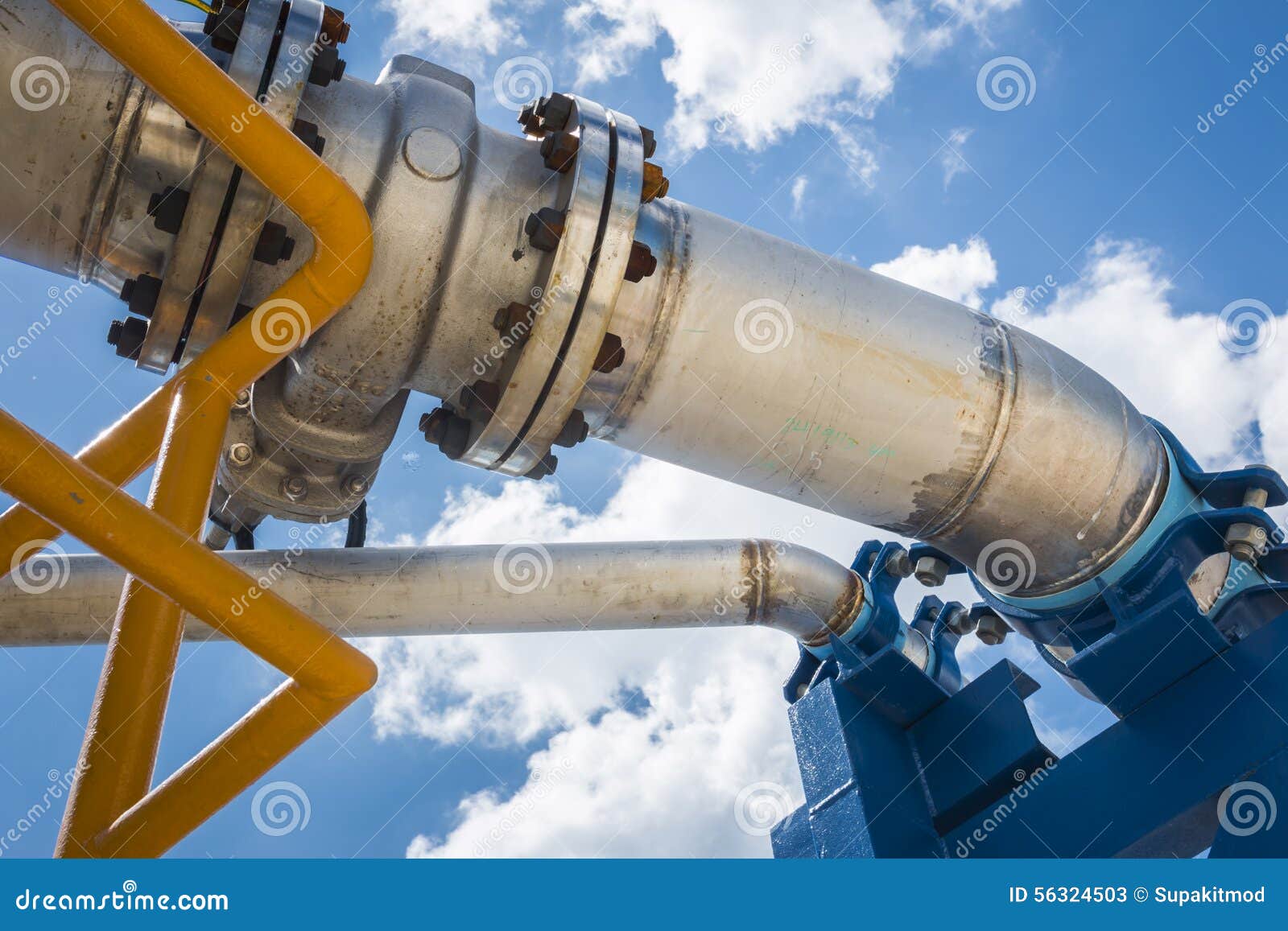 Transfer Pipe Line in Factory Stock Image - Image of mechanic ...
