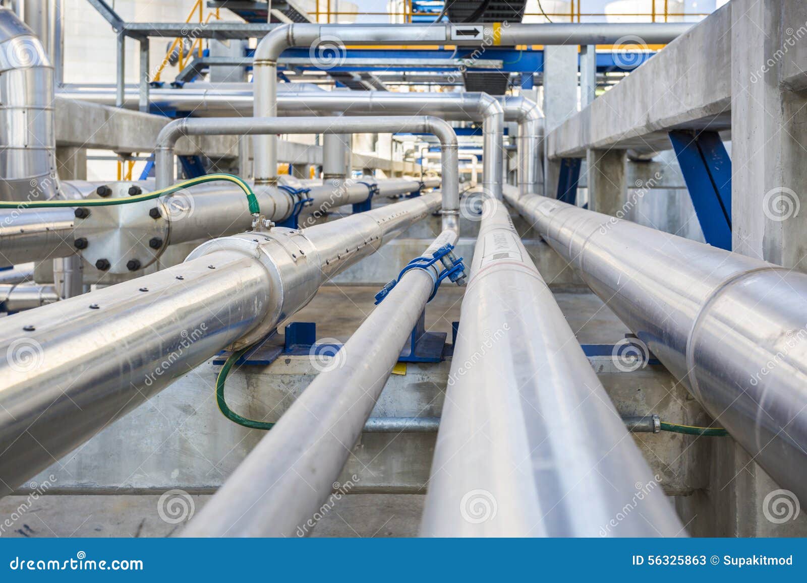 Transfer Pipe Line in Factory Stock Image - Image of power, modern ...