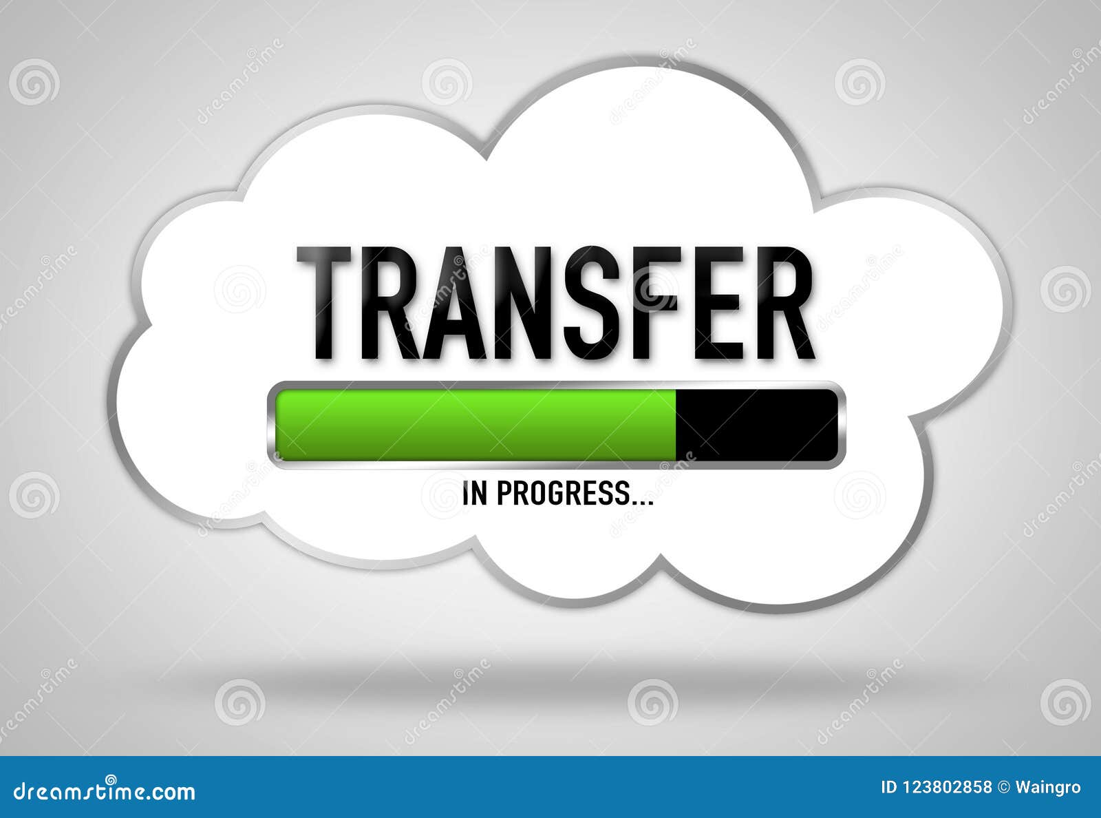 Transfer in progress stock illustration. Illustration of global - 123802858