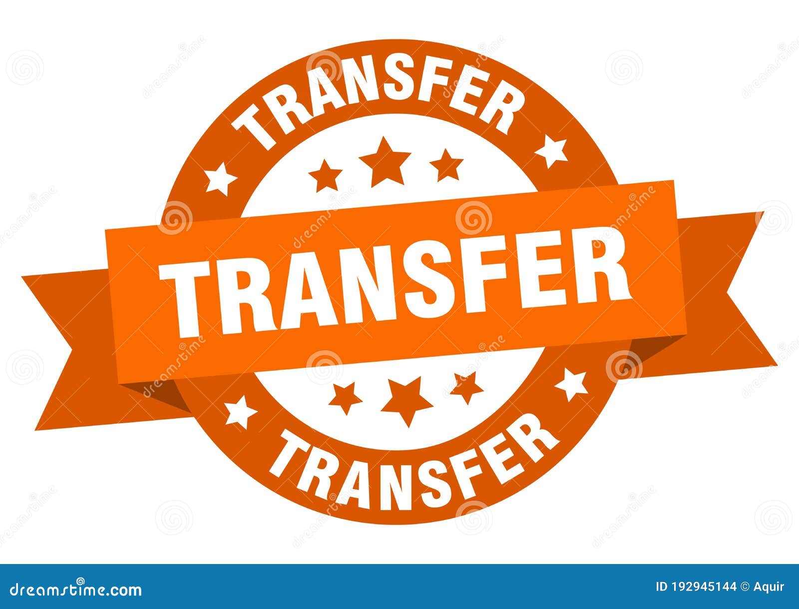 Transfer Round Ribbon Isolated Label. Transfer Sign Stock Vector ...