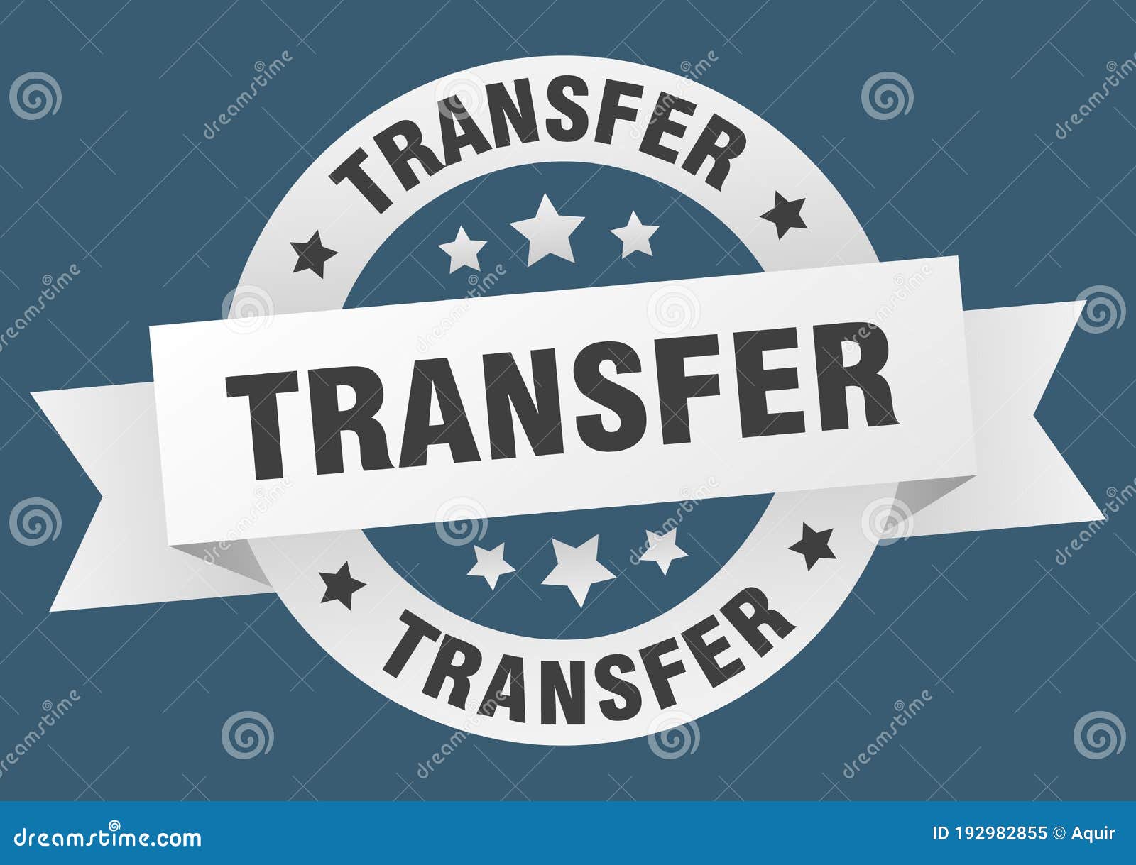 Transfer Round Ribbon Isolated Label. Transfer Sign Stock Vector ...
