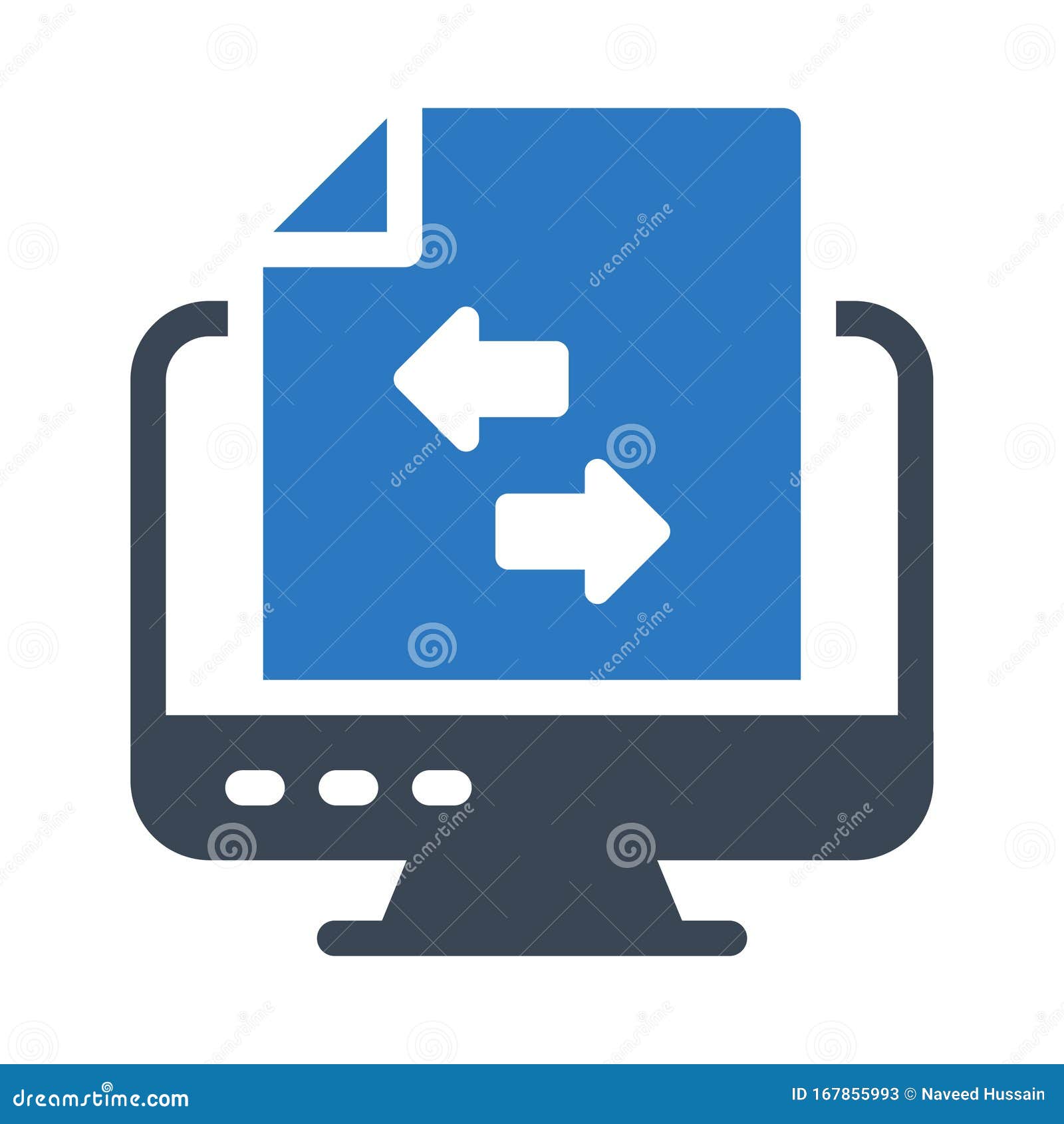Transfer Screen Vector Glyph Color Icon Stock Illustration ...