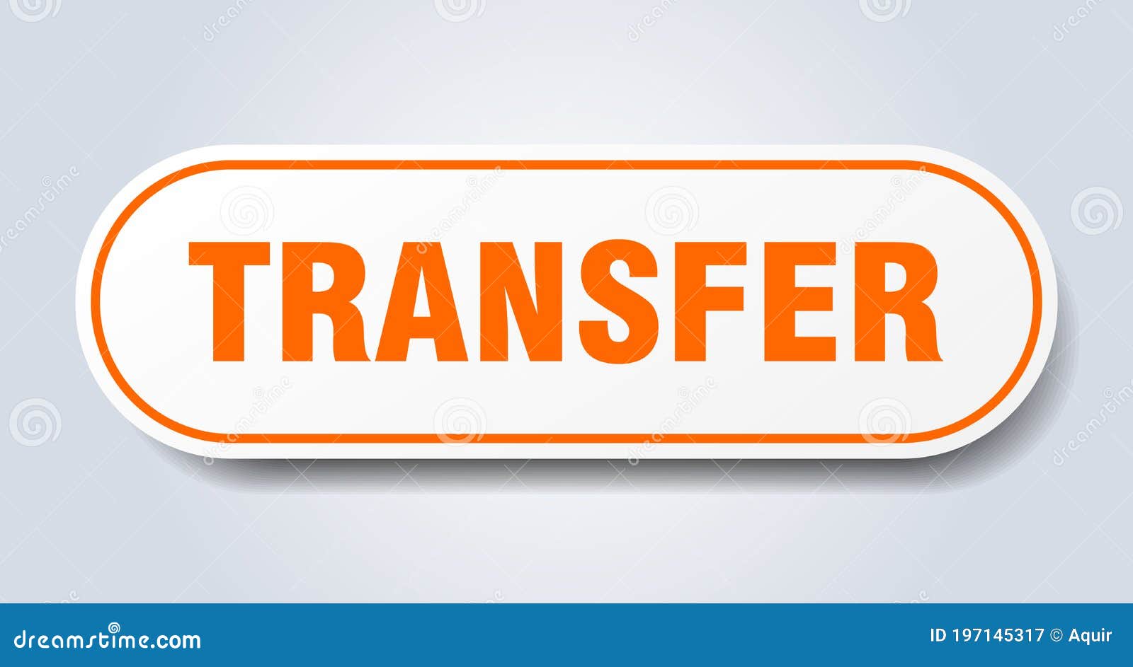 Transfer Sign. Rounded Isolated Button. White Sticker Stock Vector ...