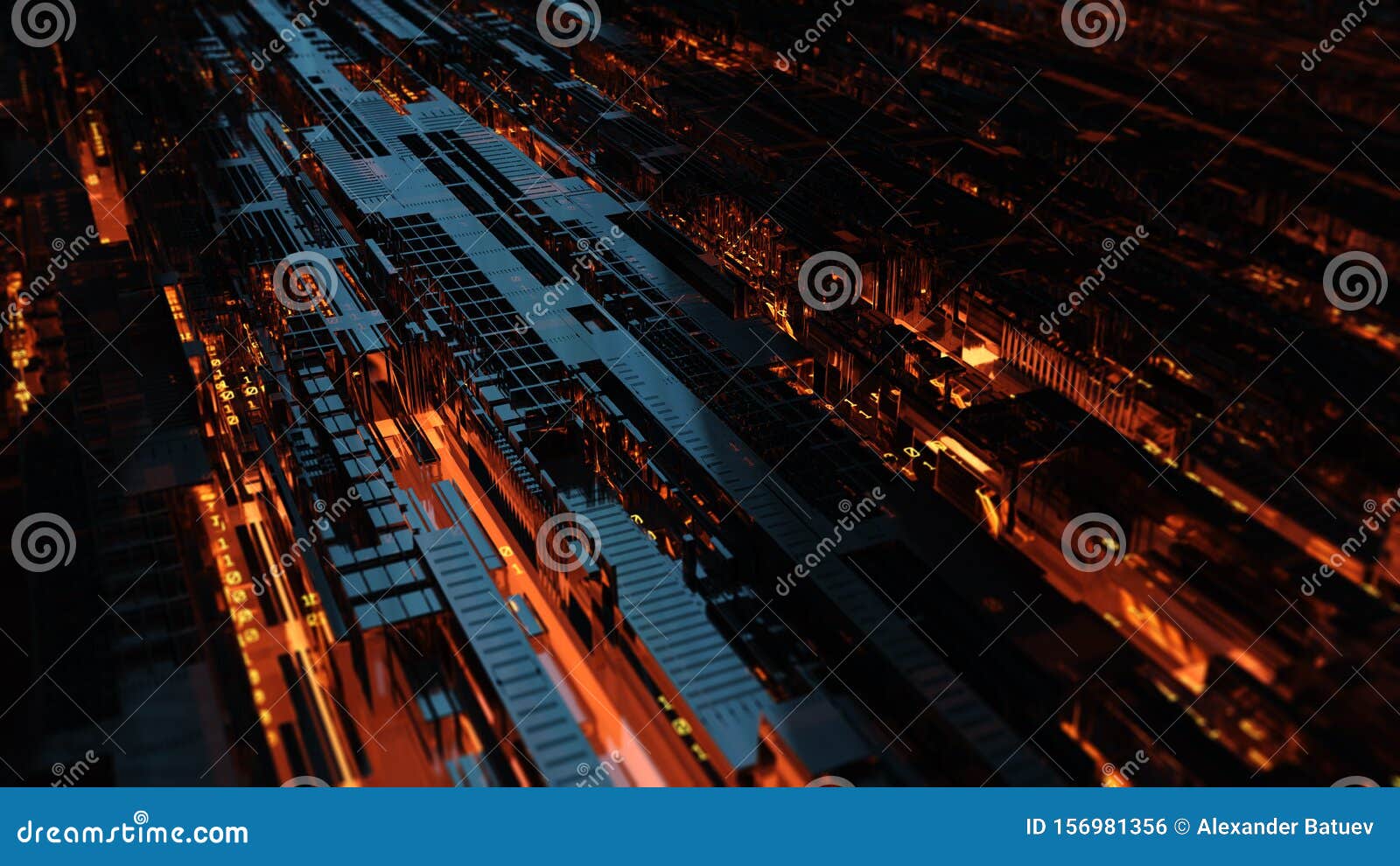 Transfer and Storage of Data Sets. 3D Rendering Stock Illustration ...