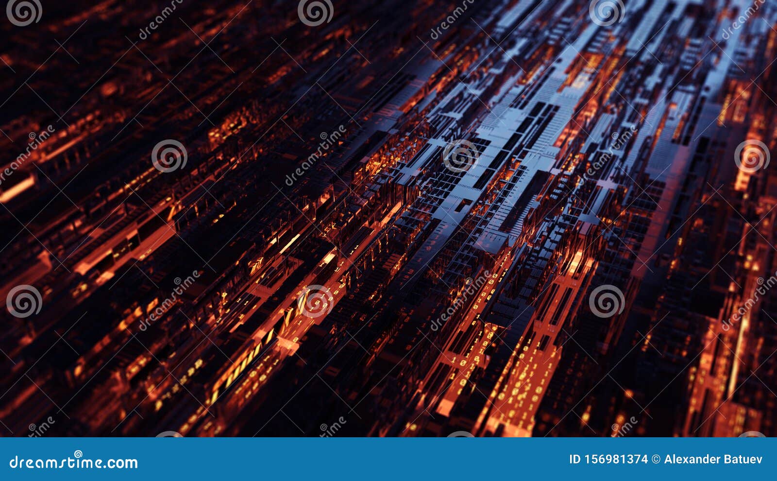 Transfer and Storage of Data Sets. 3D Rendering Stock Illustration ...