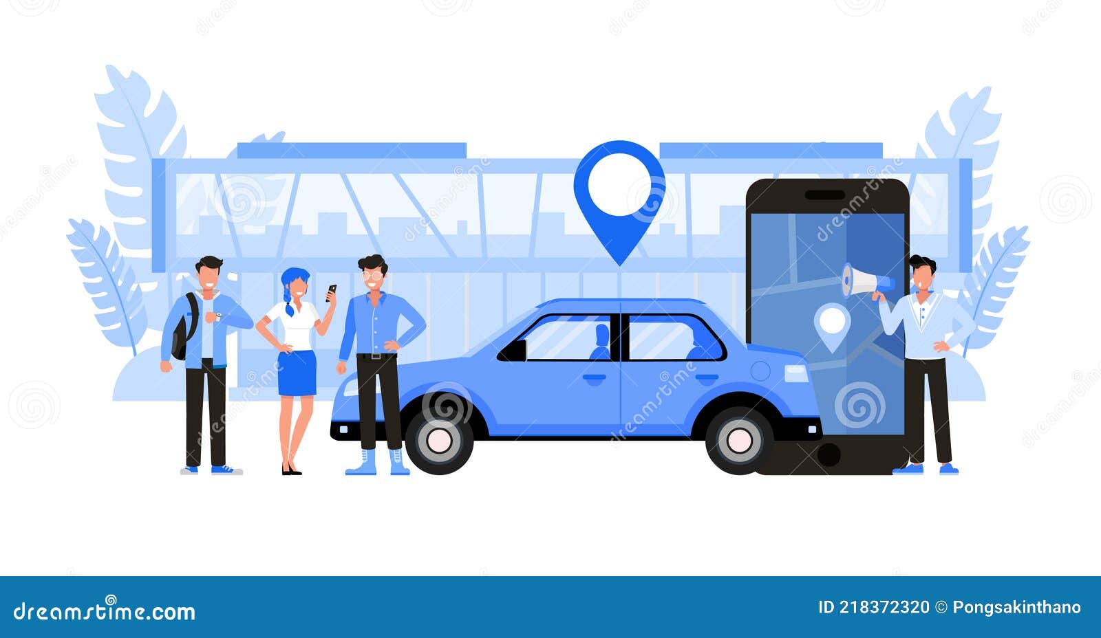 Transfer Transportation Services. Character Vector Design Stock Vector ...