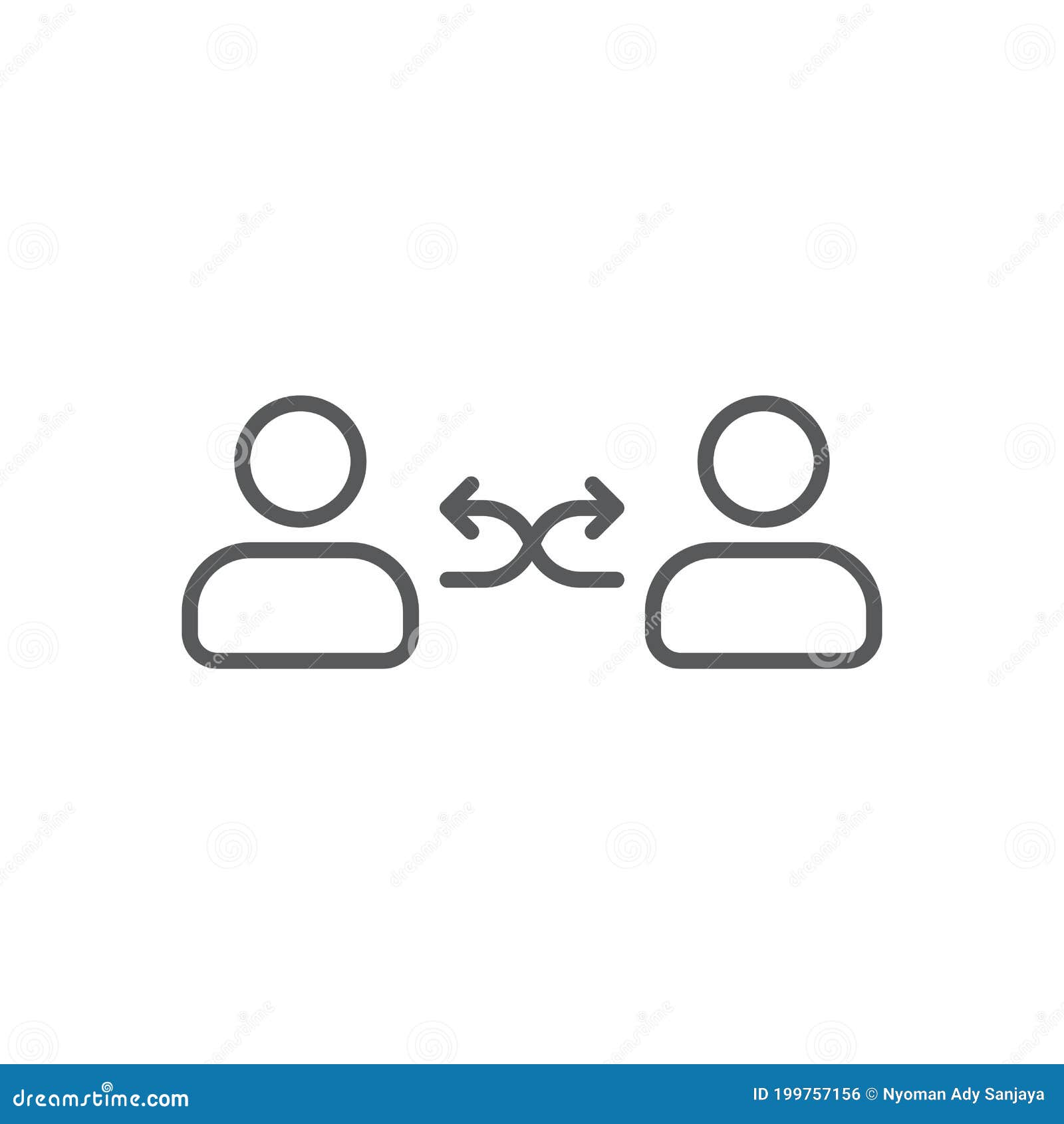 Transfer between User Accounts Vector Icon Symbol Isolated on White ...