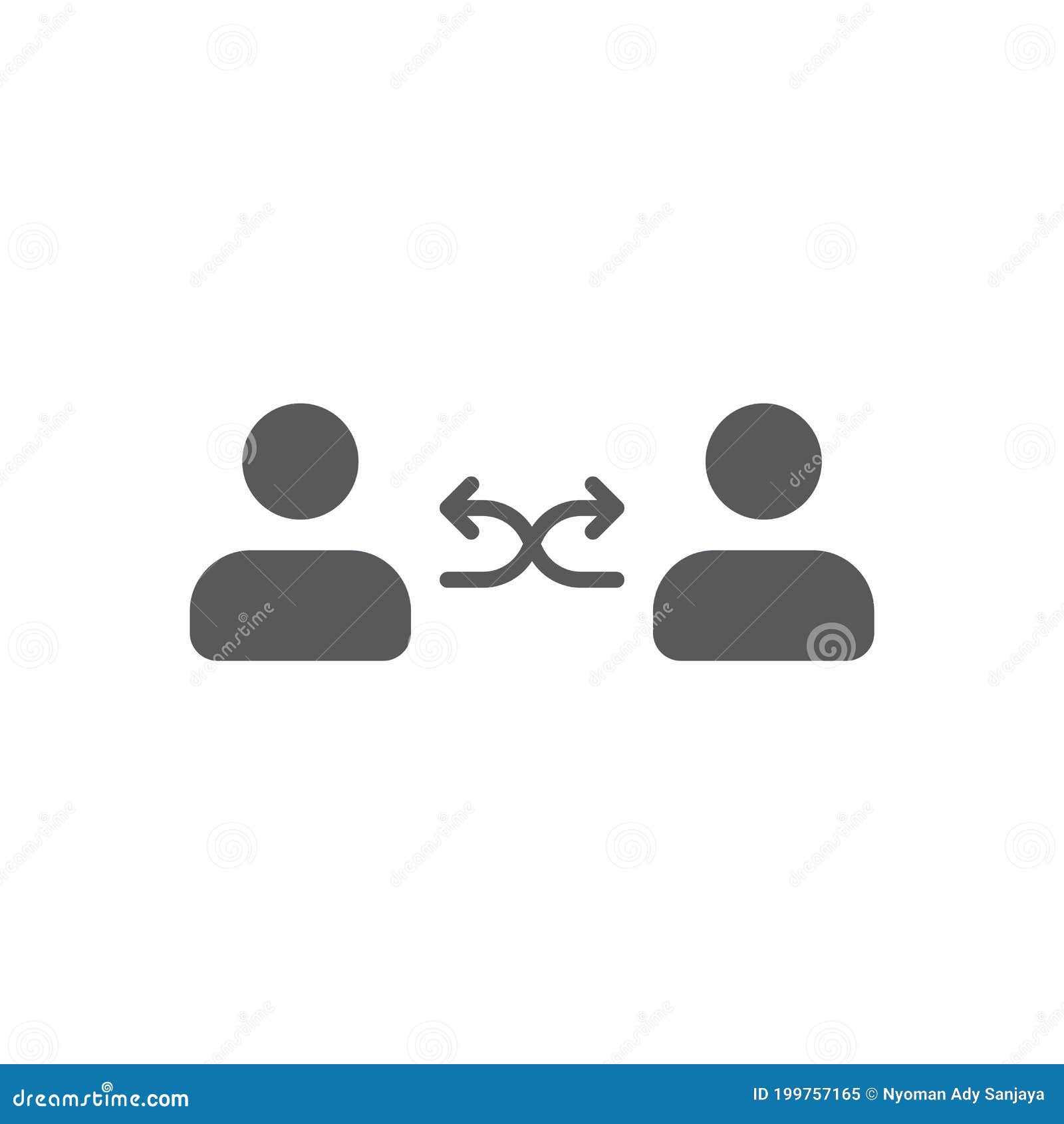 Transfer between User Accounts Vector Icon Symbol Isolated on White ...