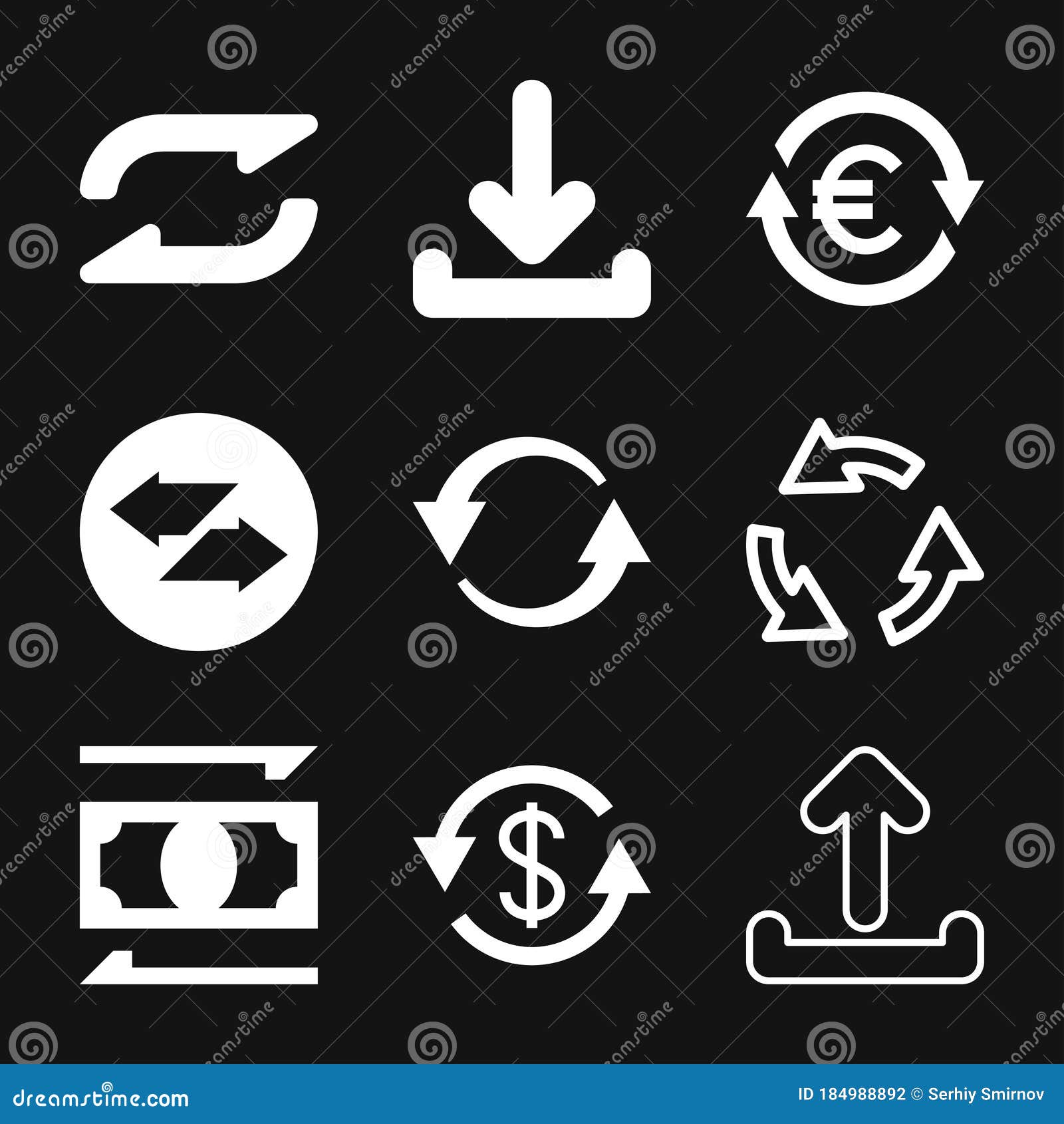 Transfer Vector Icon. Money Symbol Isolated on Background. Stock Vector ...