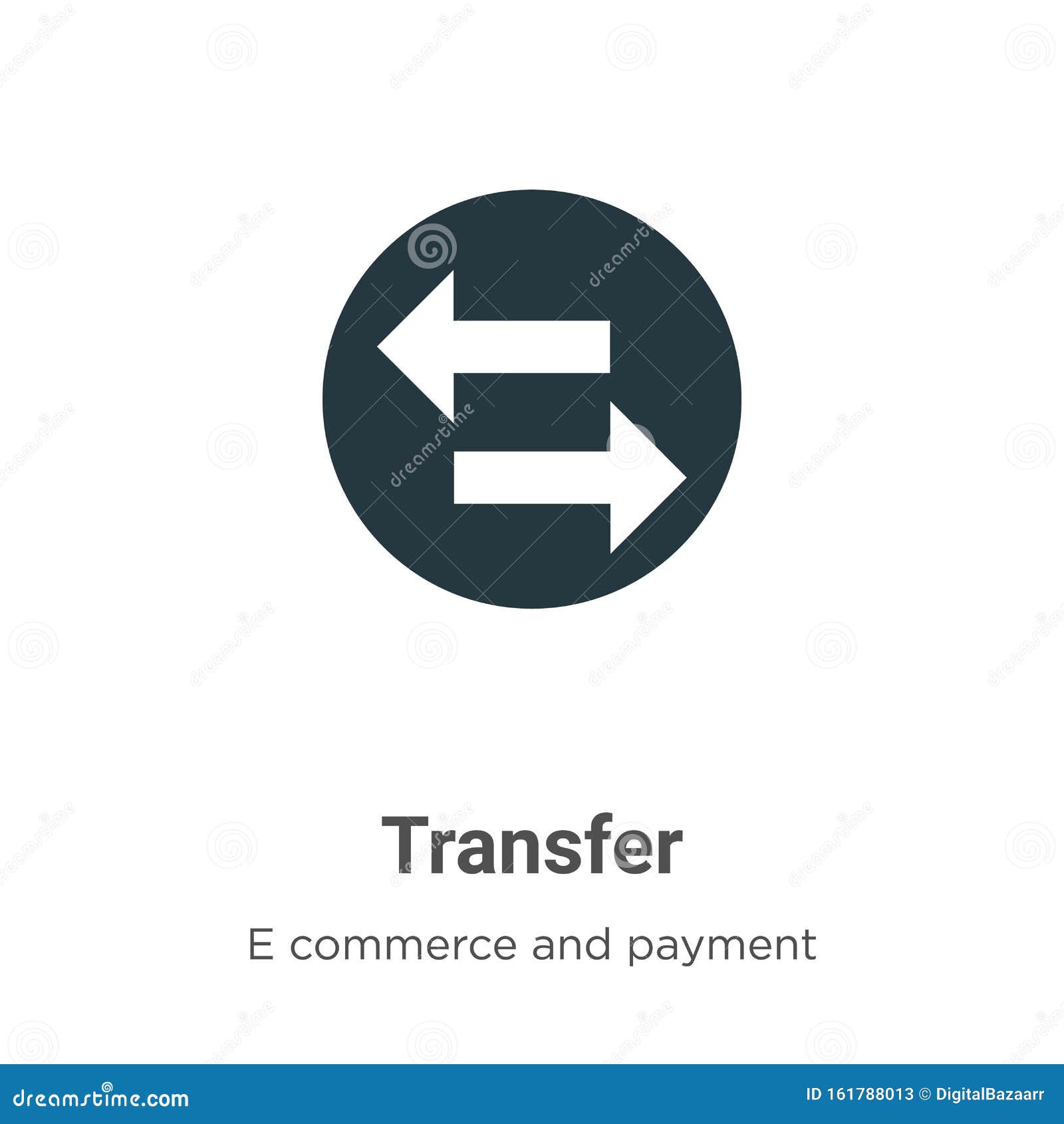 Transfer Vector Icon on White Background. Flat Vector Transfer Icon ...