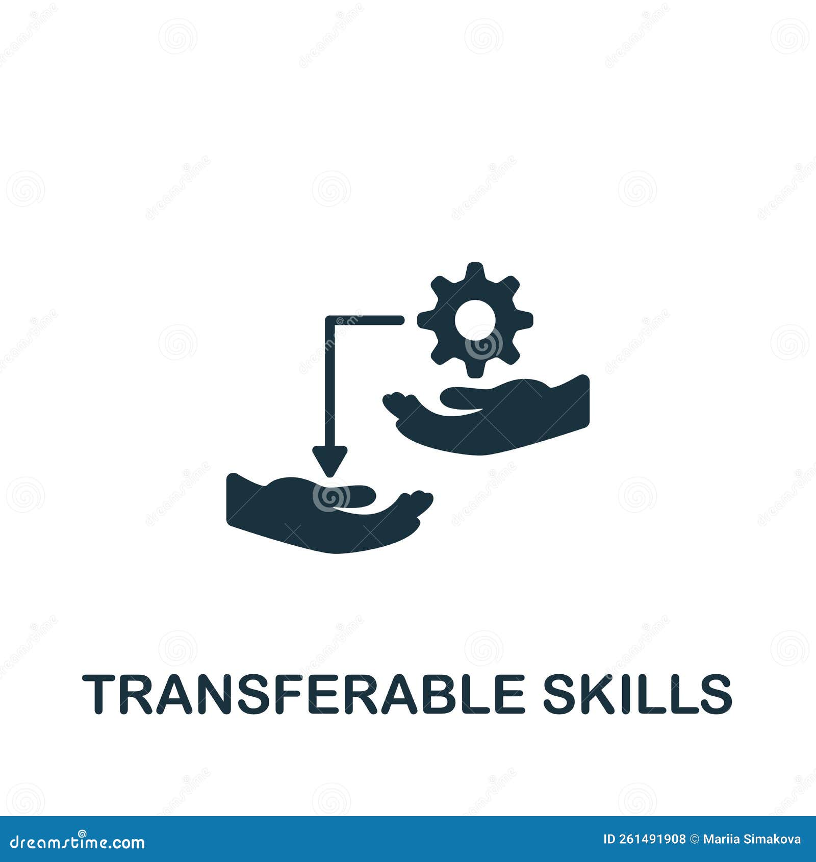 Transferable Skills Icon. Monochrome Simple Project Management Icon For ...