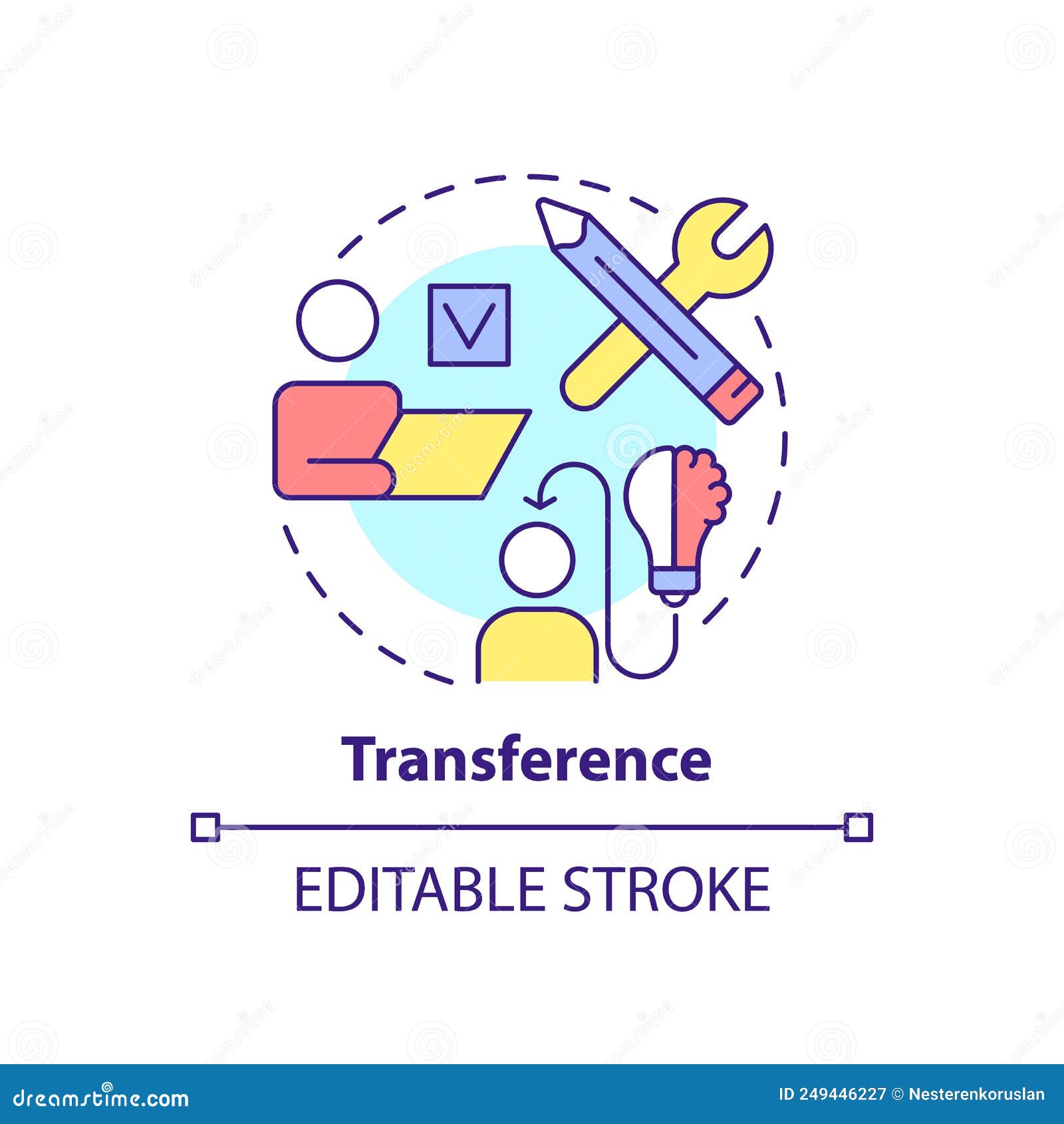 Transference Concept Icon Cartoon Vector | CartoonDealer.com #249446227