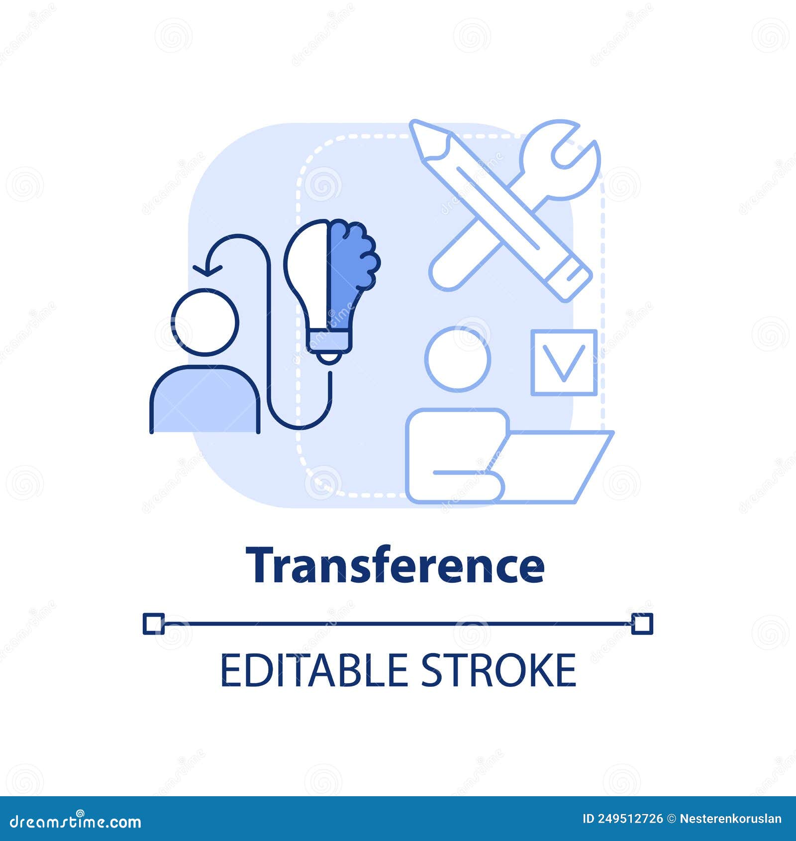 Transference Concept Icon Cartoon Vector | CartoonDealer.com #249446227