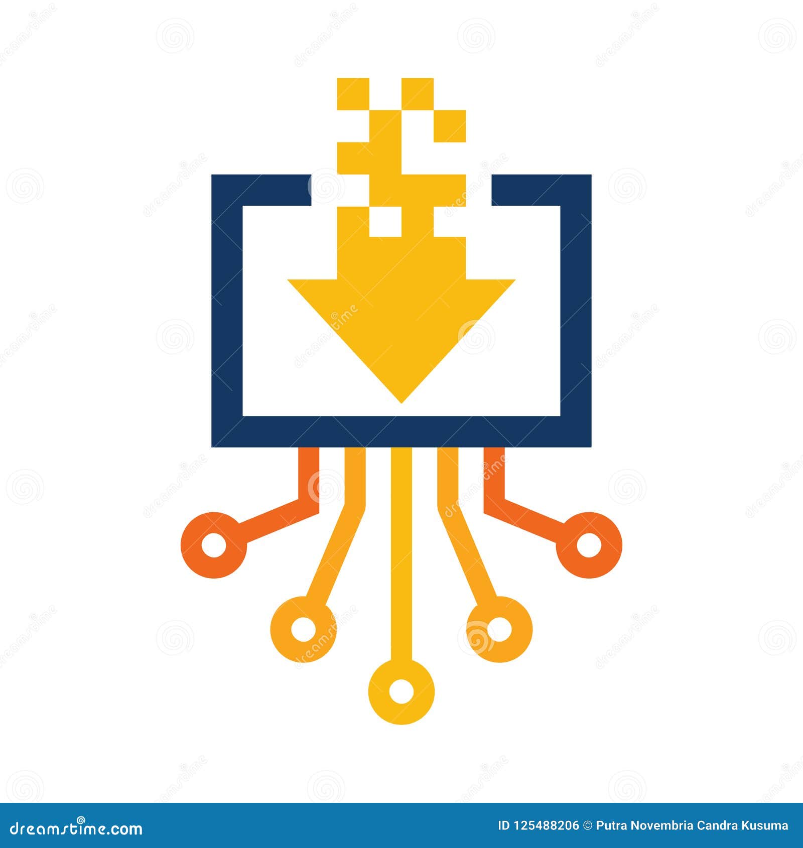 Transferencia Directa Digital Logo Icon Design Ilustración del Vector ...