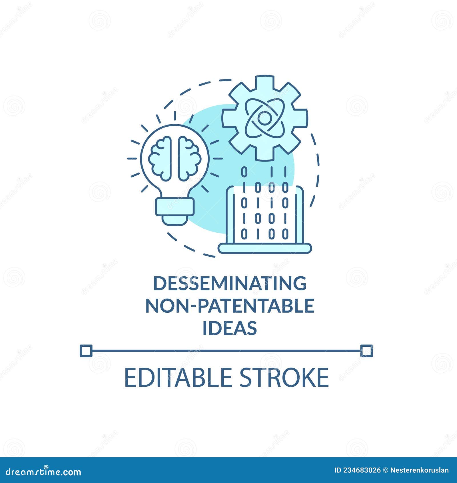 Transfering Non-patentable Ideas Concept Icon Stock Vector ...