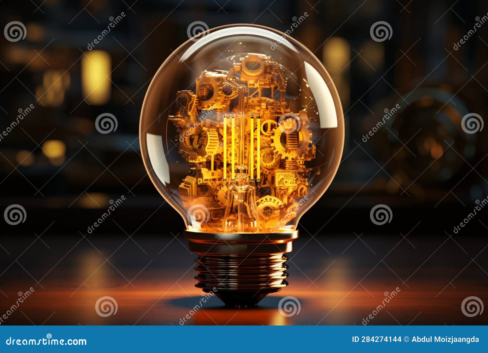 Transferring Creative Solutions, Open Door Light Bulb Merges Gears and ...