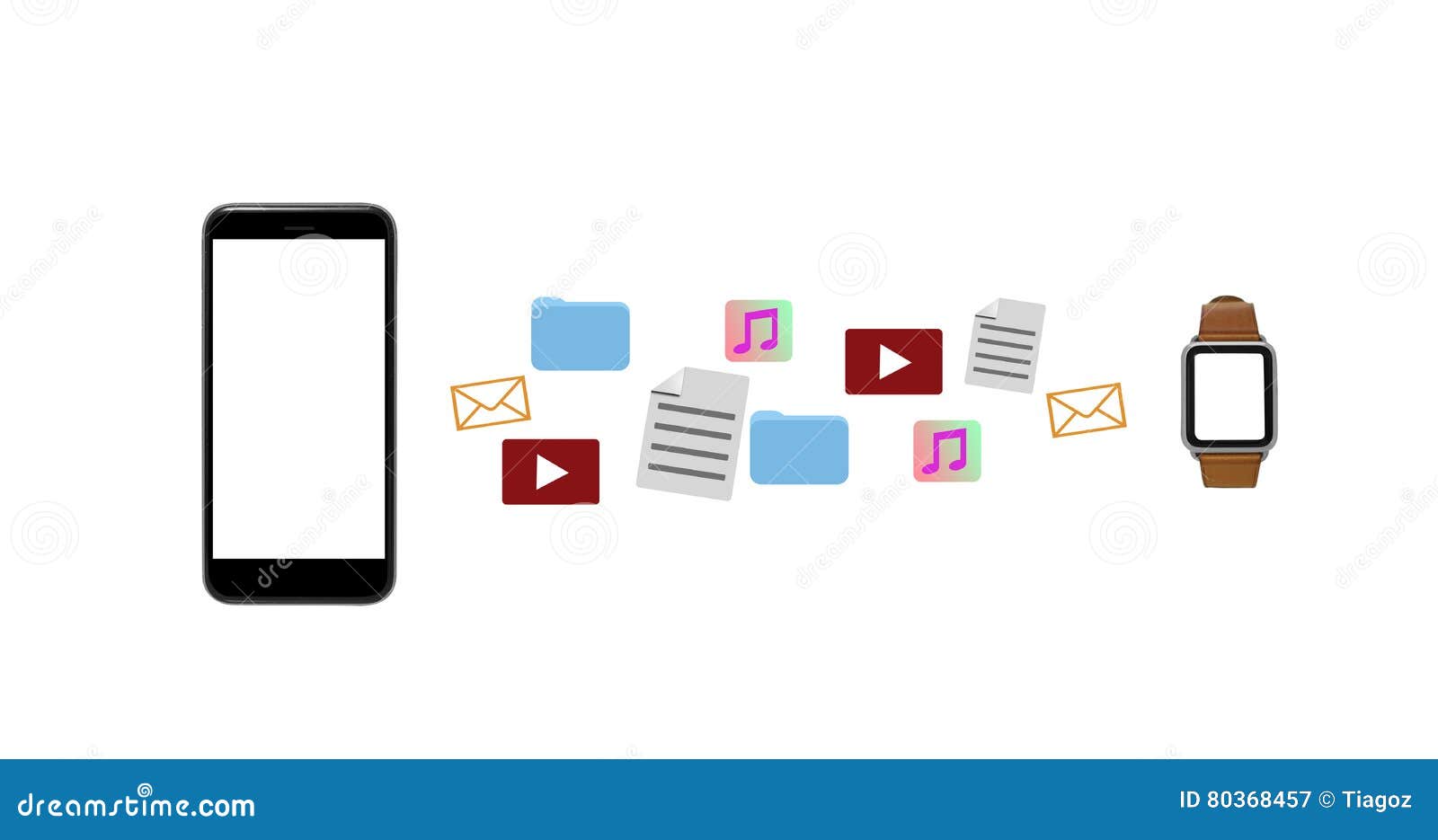 Transferring Files Between Devices Stock Image | CartoonDealer.com ...