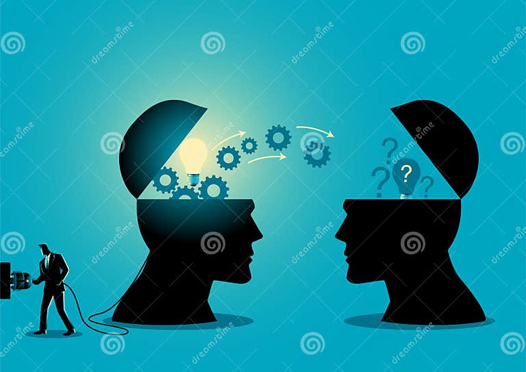 Transferring Knowledge stock illustration. Illustration of teamwork - 287409160