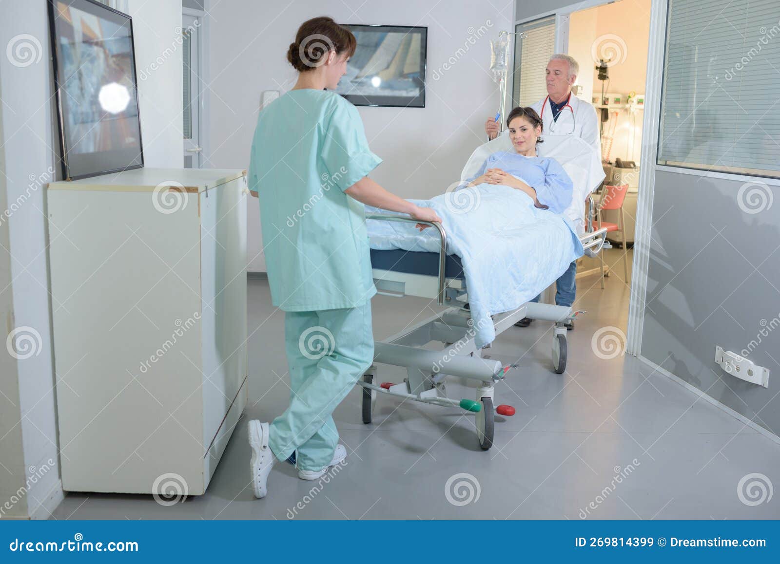 They transferring patient stock image. Image of practitioner - 269814399