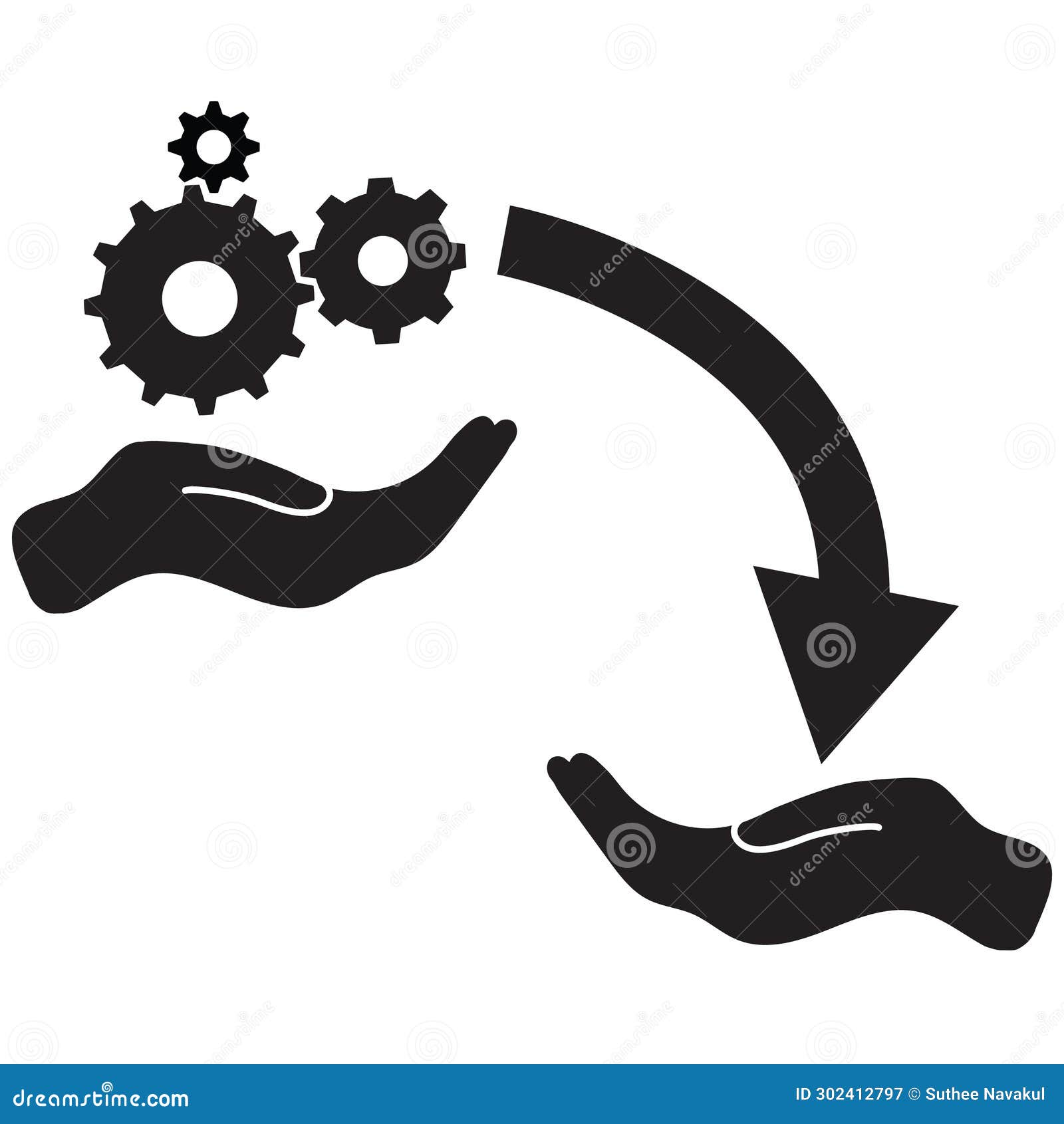 Transferring Skill Icon. Project Management Sign. Flat Style Stock ...