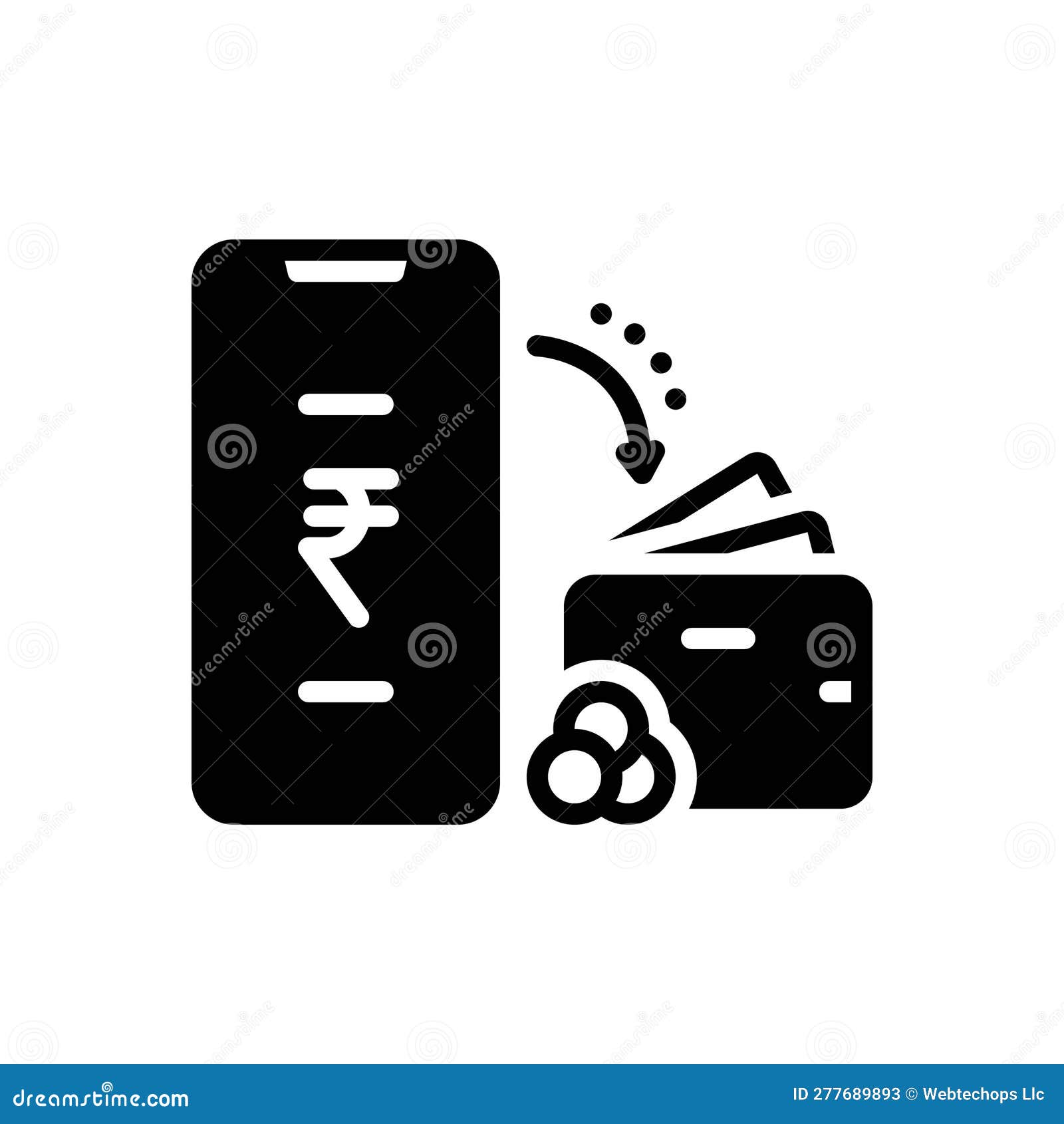 Black Solid Icon for Transfers, Money Transfer and Cash Stock Vector ...