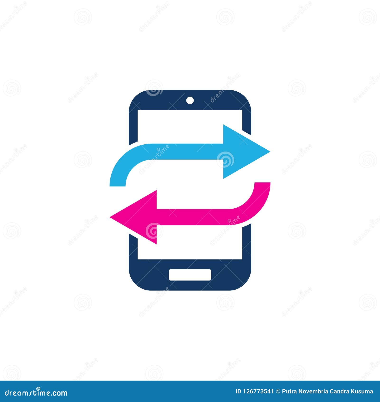 Transfert Logo Icon Design Mobile Illustration de Vecteur ...