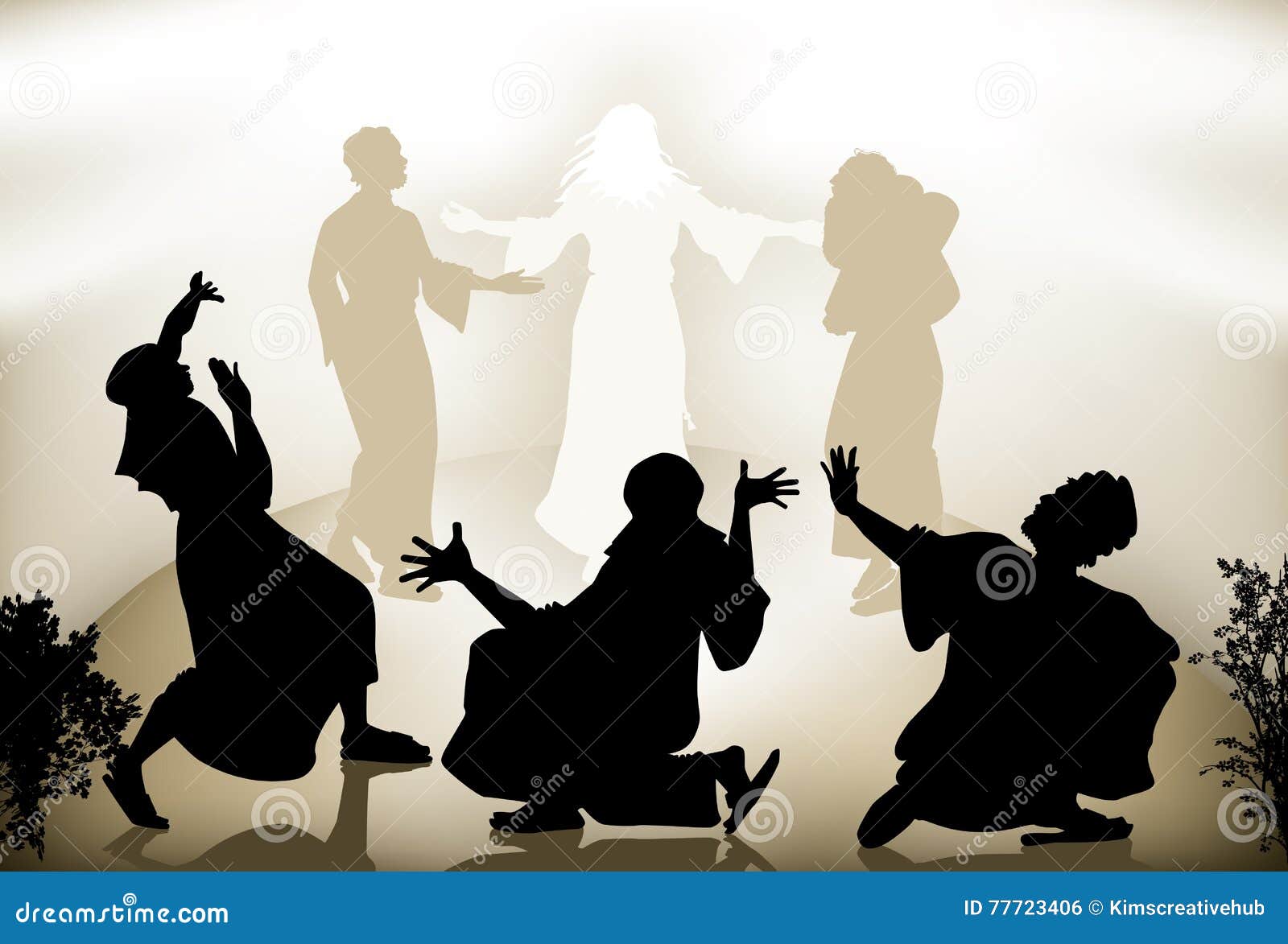 Transfiguration de Jésus illustration stock. Illustration du montagne ...