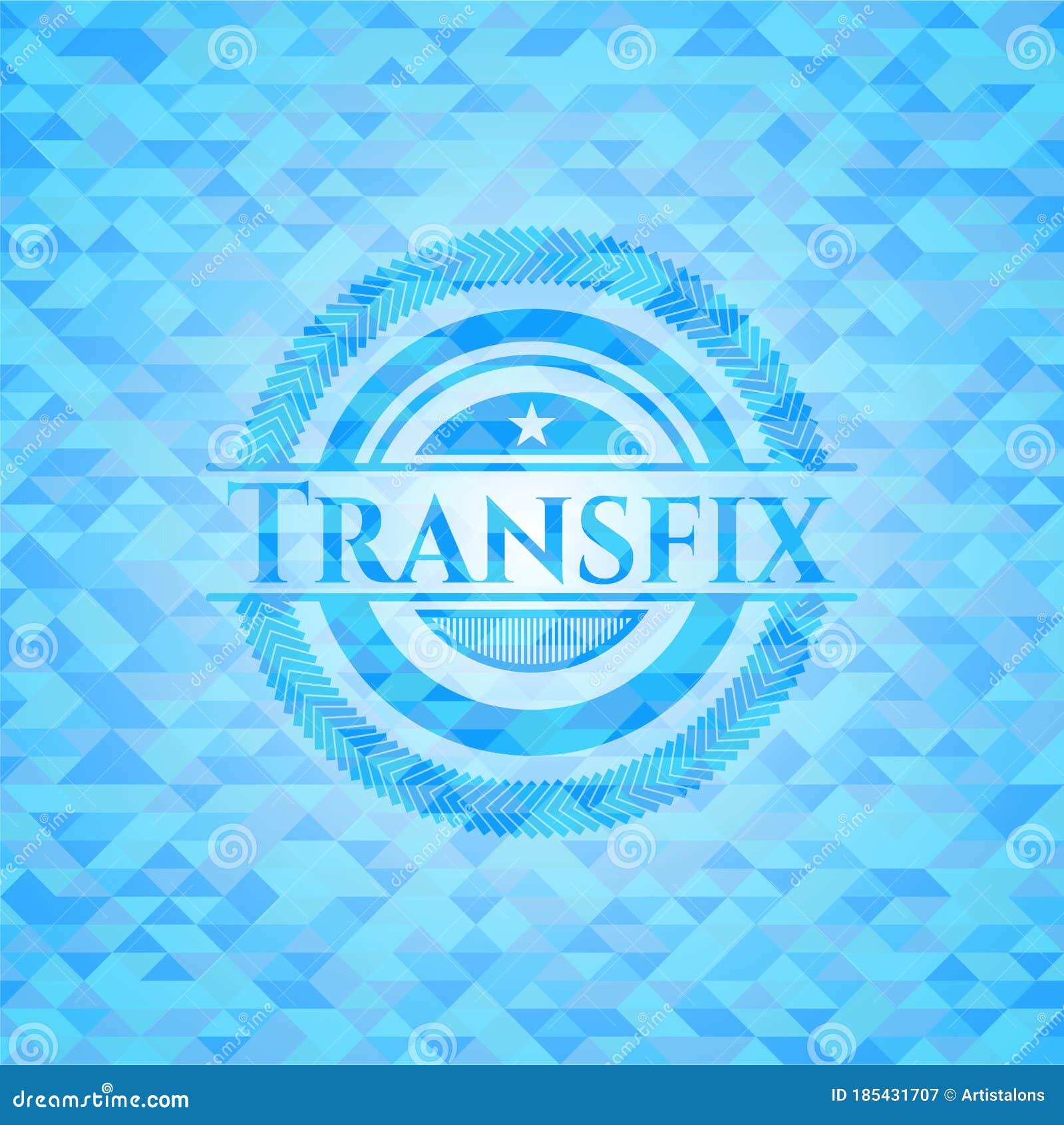Transfix Realistic Sky Blue Mosaic Emblem. EPS10 Stock Illustration ...