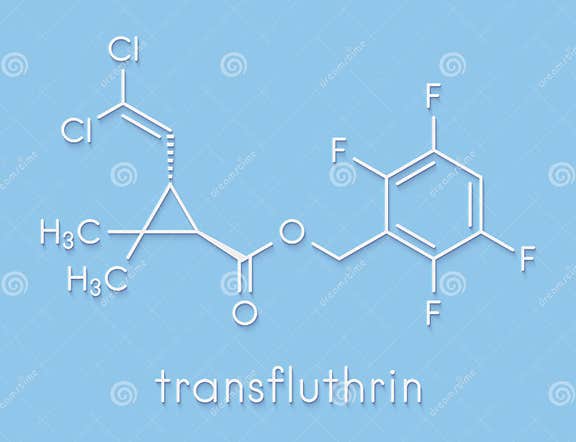 Transfluthrin Insecticide Molecule. Skeletal Formula. Stock ...