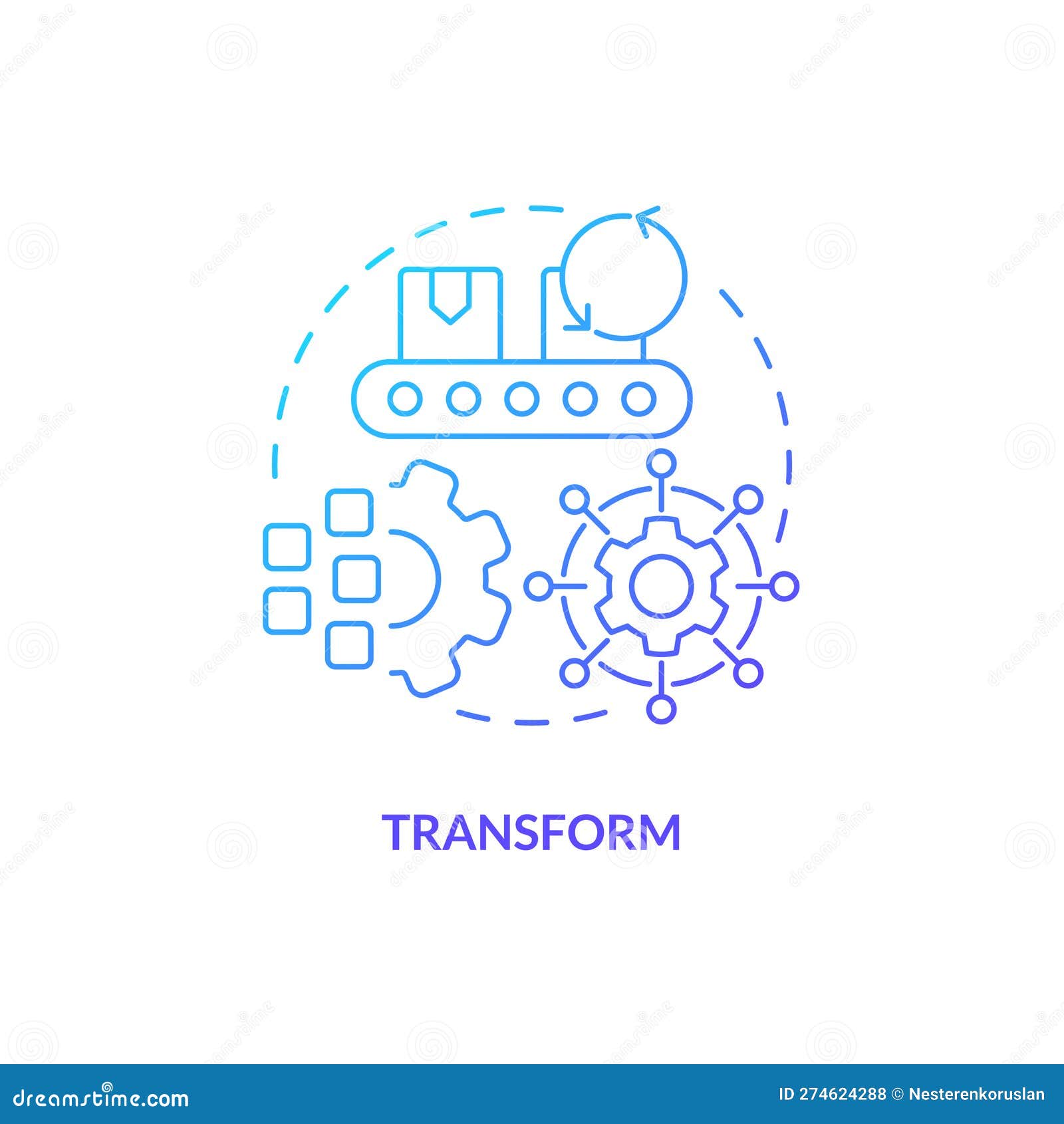 Transform Blue Gradient Concept Icon Stock Vector - Illustration of ...