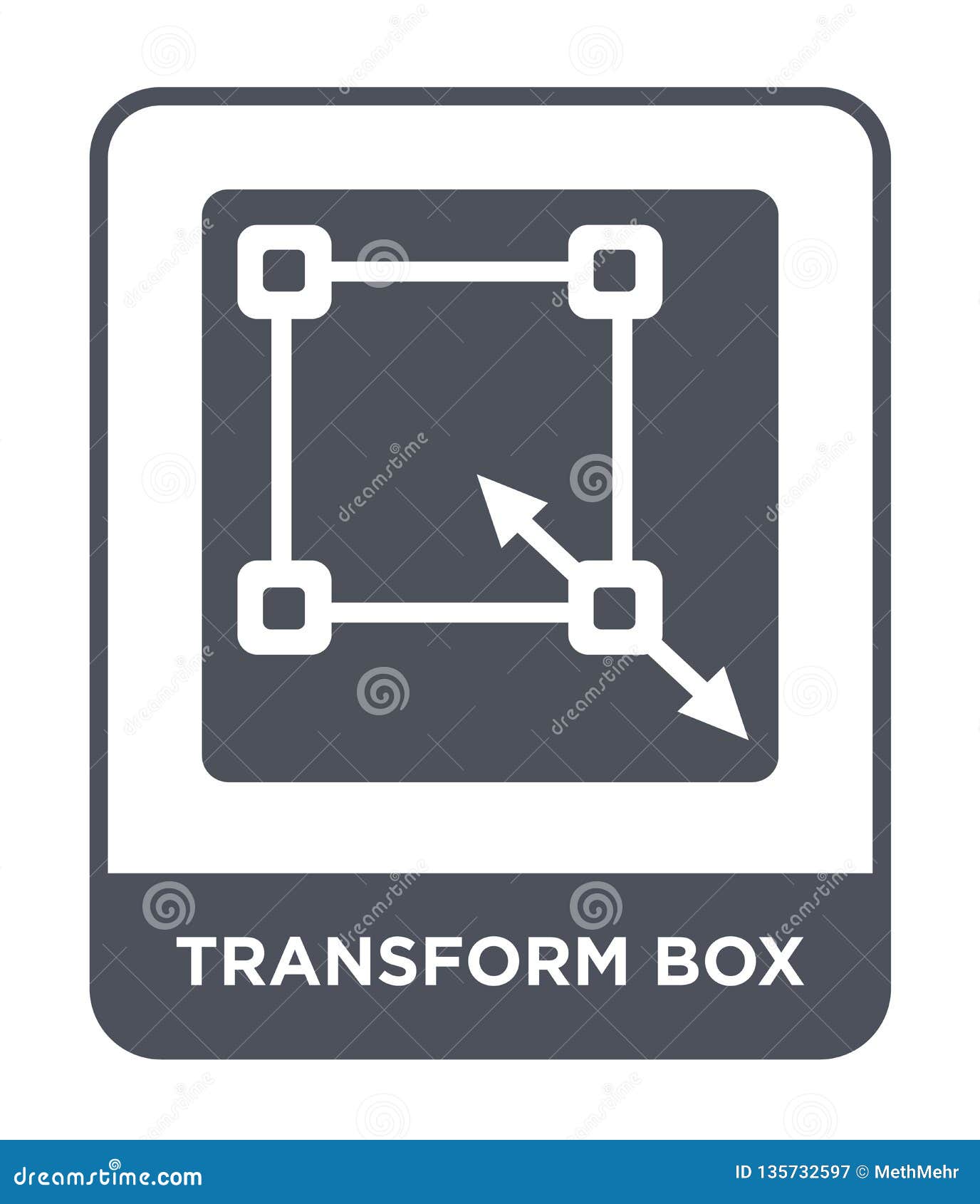 Transform Box Icon in Trendy Design Style. Transform Box Icon Isolated ...