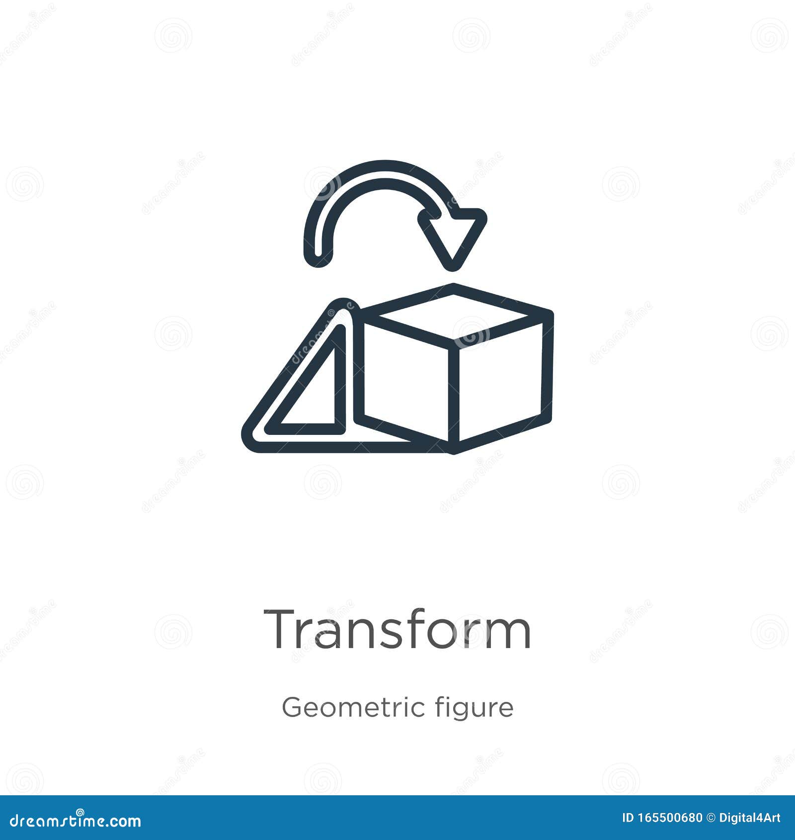 Transform Icon. Thin Linear Transform Outline Icon Isolated on White ... Transform Icon. Thin Linear Transform Outline Icon Isolated on White ...