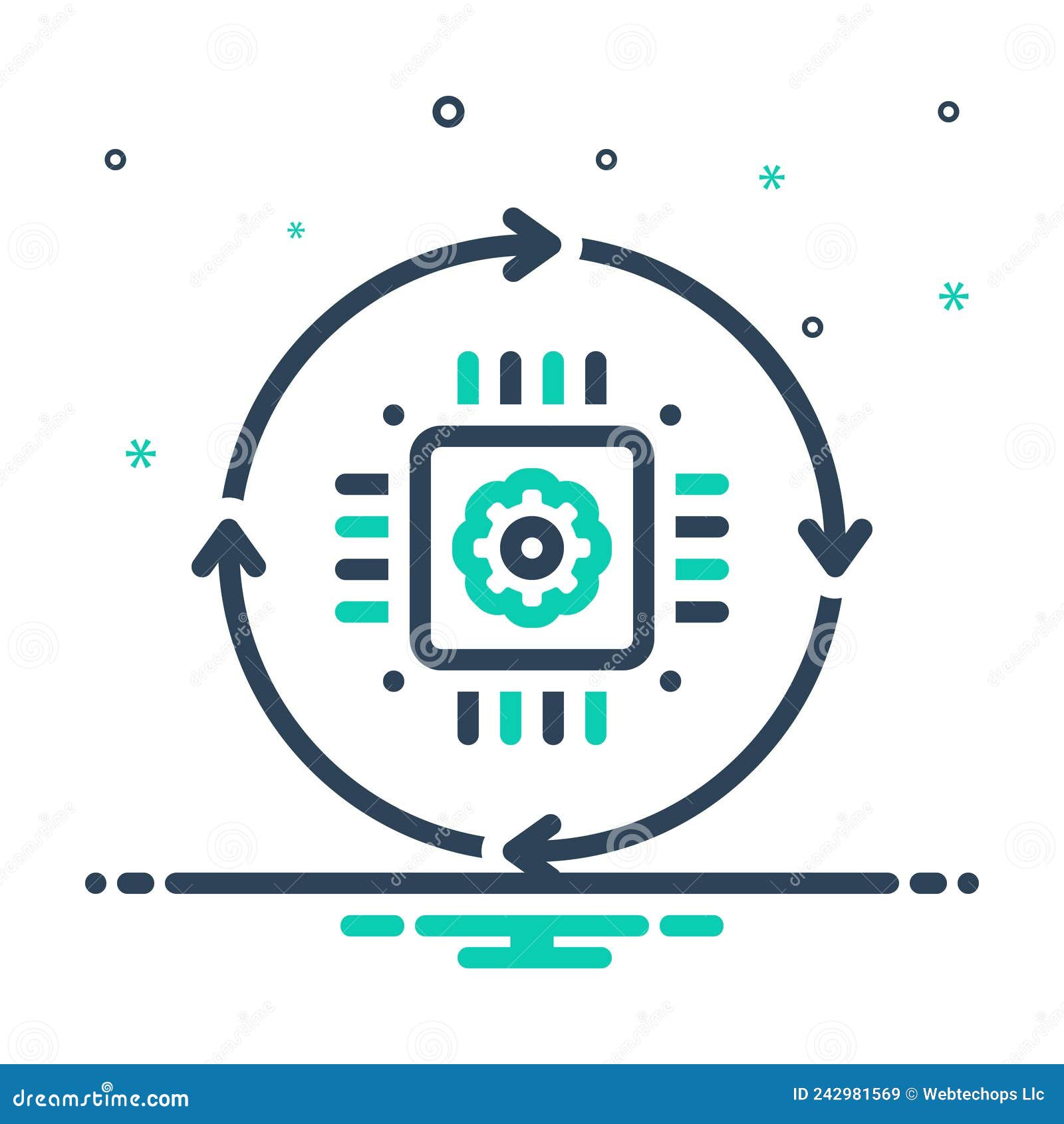 Mix Icon for Transform, Digitilization and Integrated Stock Vector ...