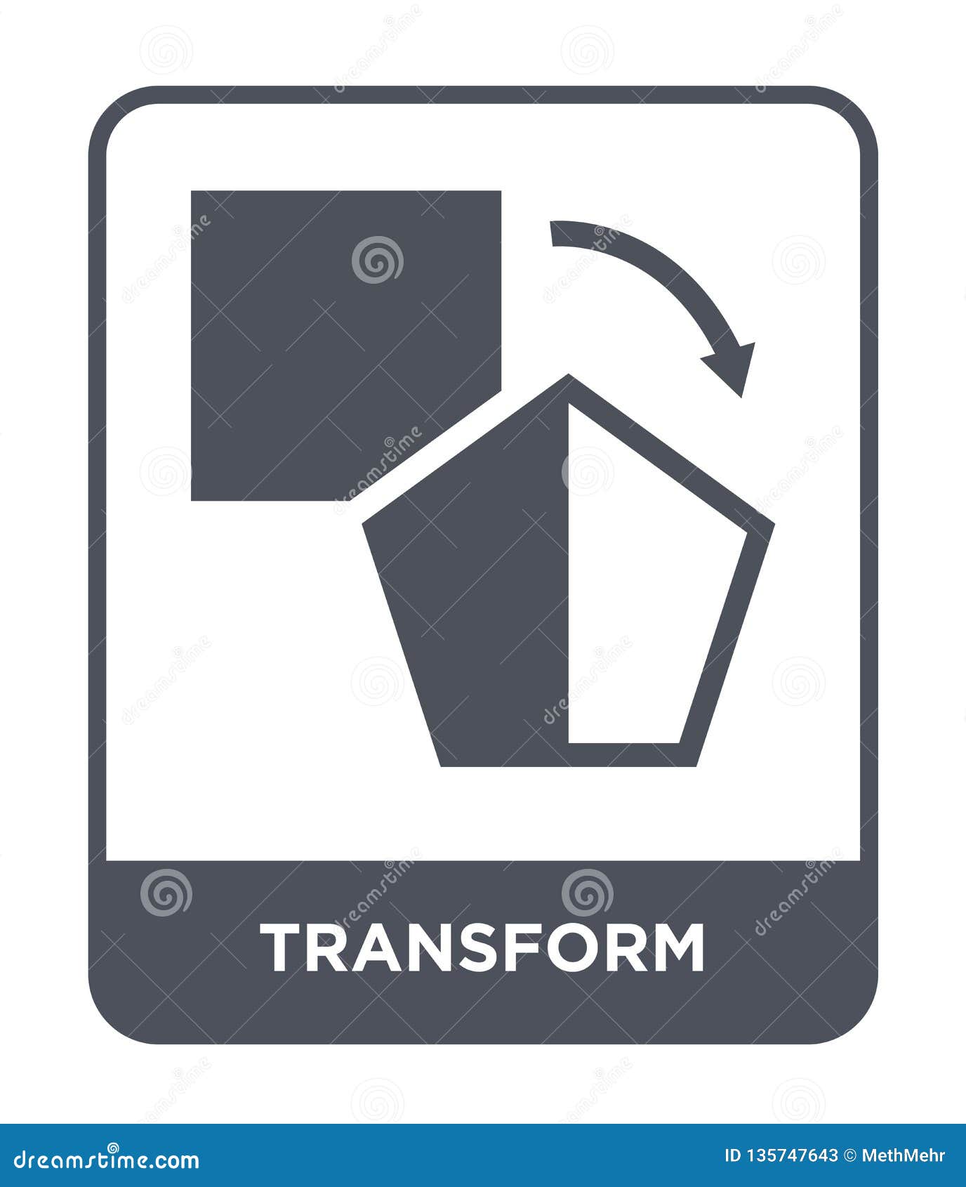Transform Icon in Trendy Design Style. Transform Icon Isolated on White ...