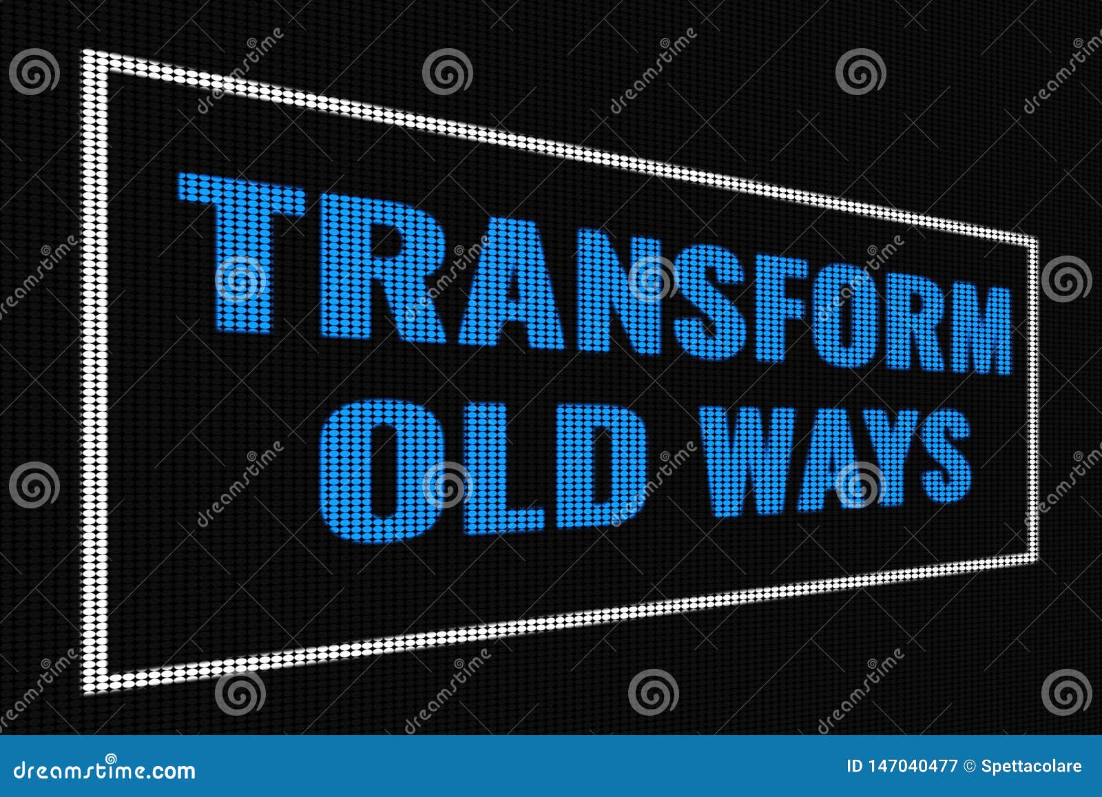 Transform Old Ways Text On Dark Screen Stock Photography ... Transform Old Ways Text On Dark Screen Stock Photography ...