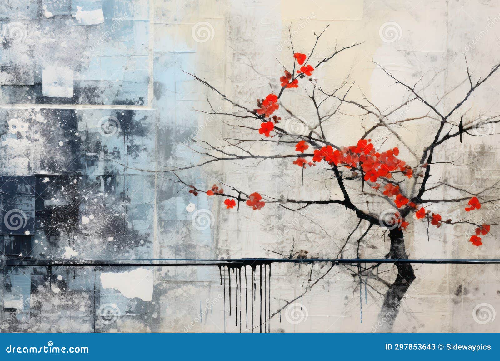 Snowy Abstract Art - Generative AI Stock Illustration - Illustration of ...