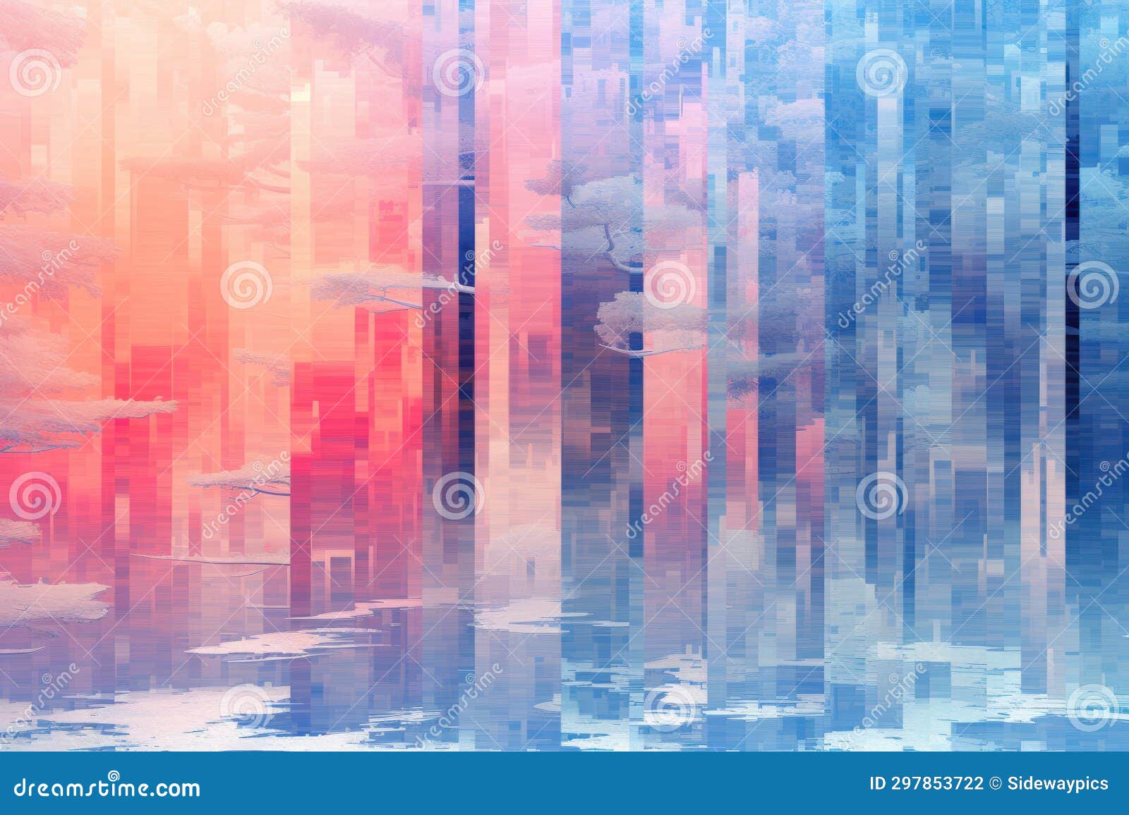 Snowy Abstract Art - Generative AI Stock Illustration - Illustration of ...