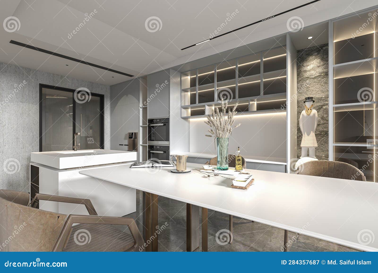 Transform Your Open Kitchen Room with Stunning Interior Designs Stock ...