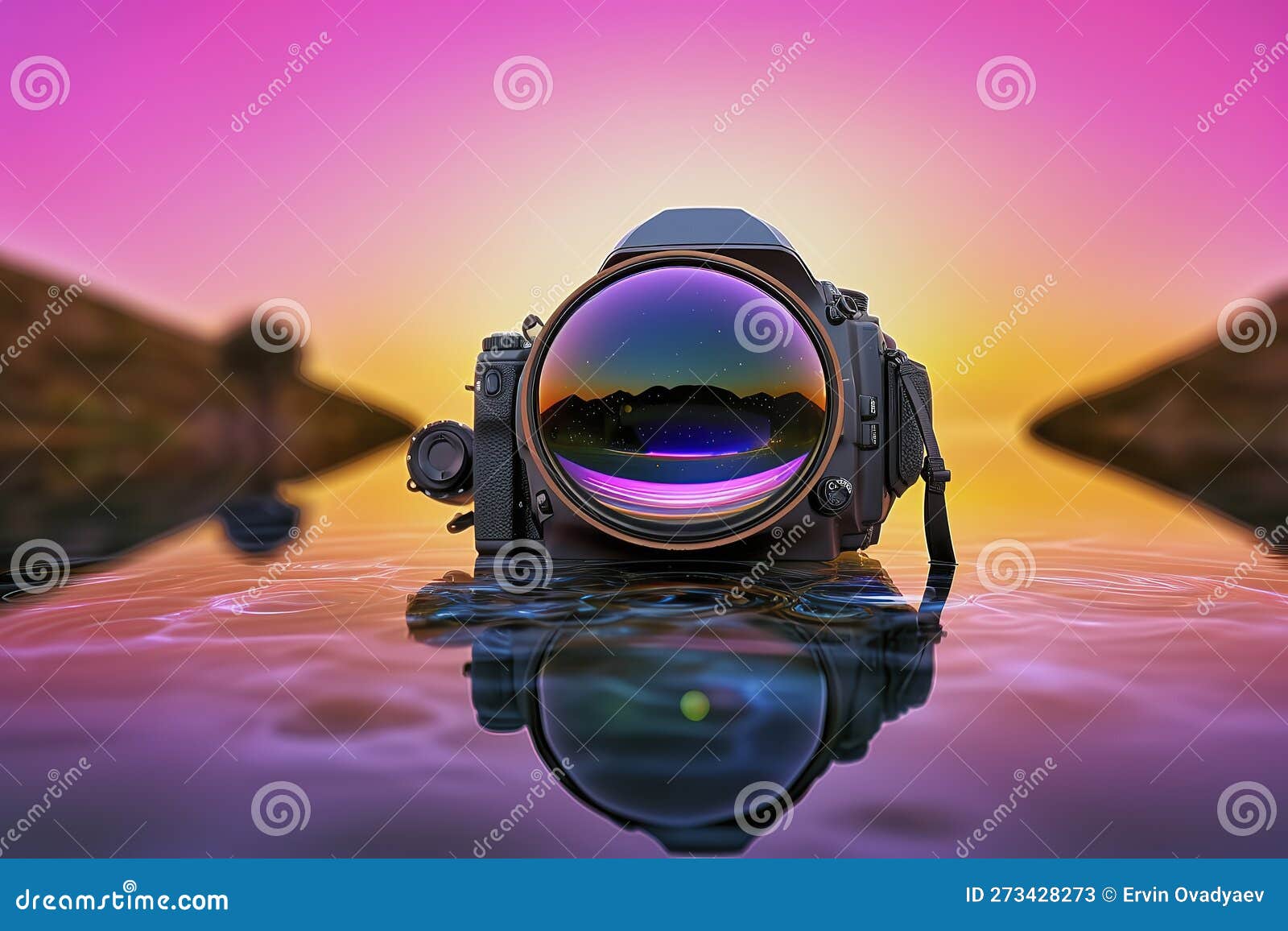 Experience the Future of Photography with AI Camera Artwork. Vibrant ...