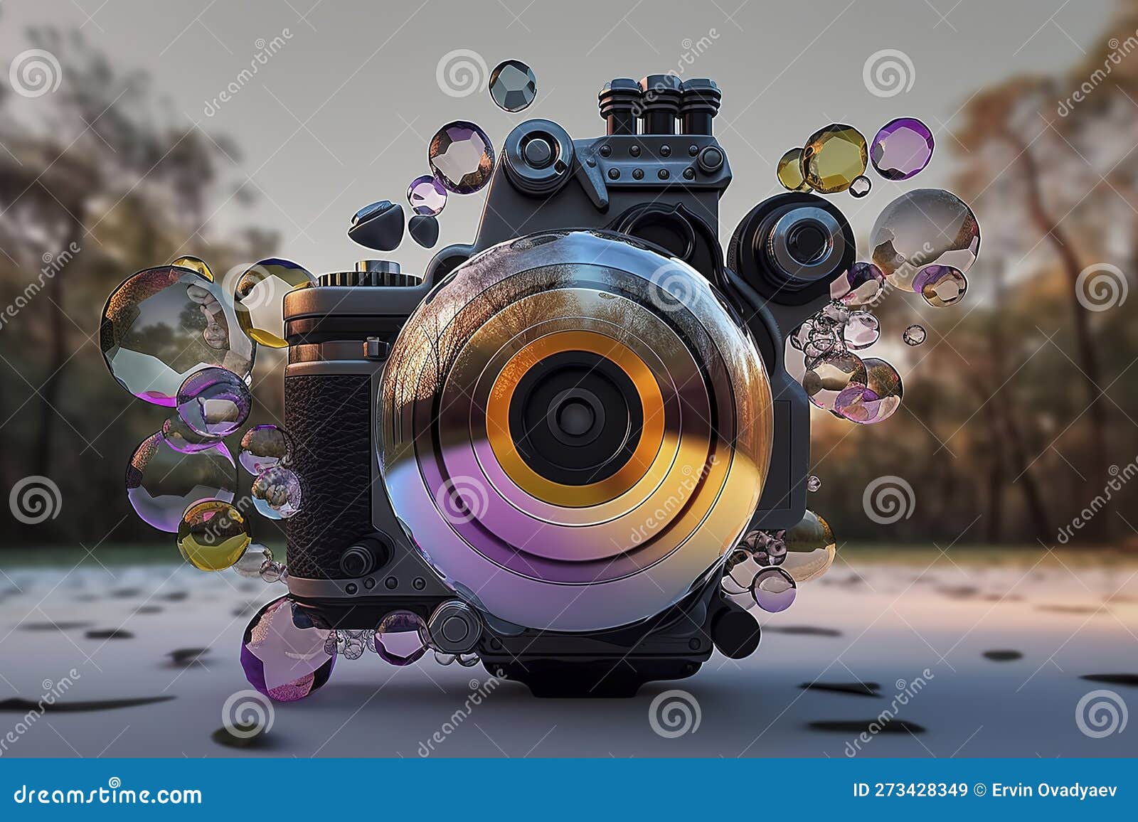 Experience the Future of Photography with AI Camera Artwork. Vibrant ...